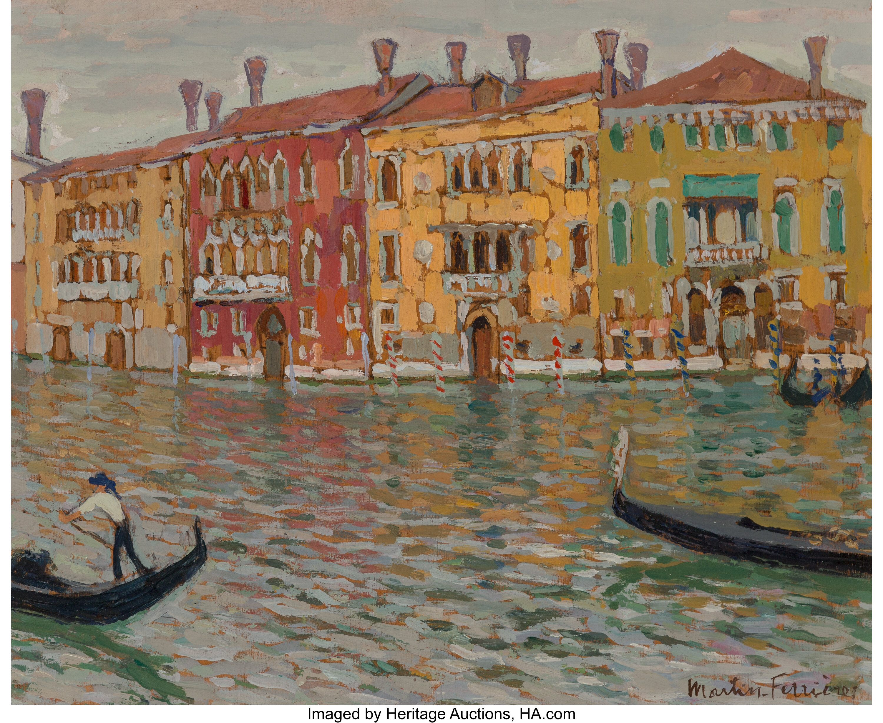 Jacques Martin-Ferrières (French, 1893-1972). En face de San Stae ...