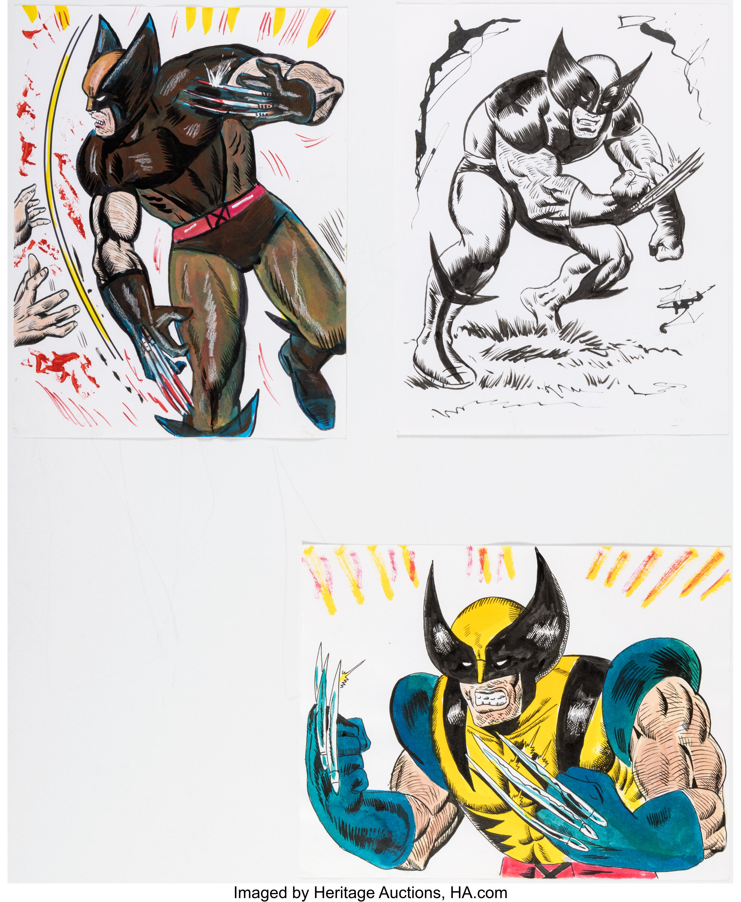 Ken Landgraf - Wolverine Illustration Original Art Group of 3 | Lot ...