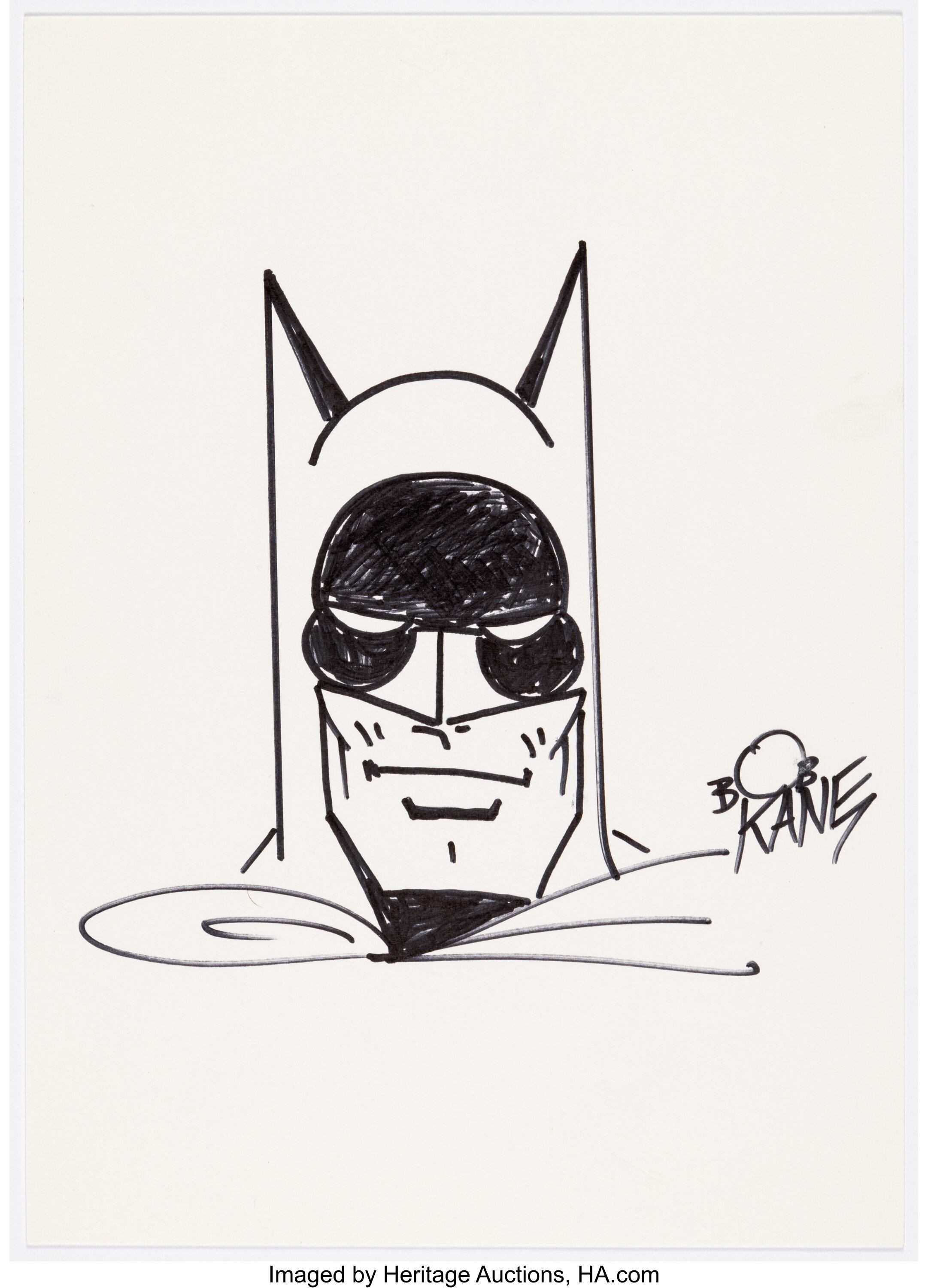 Bob Kane - Batman Sketch Original Art (undated).... Original Comic ...