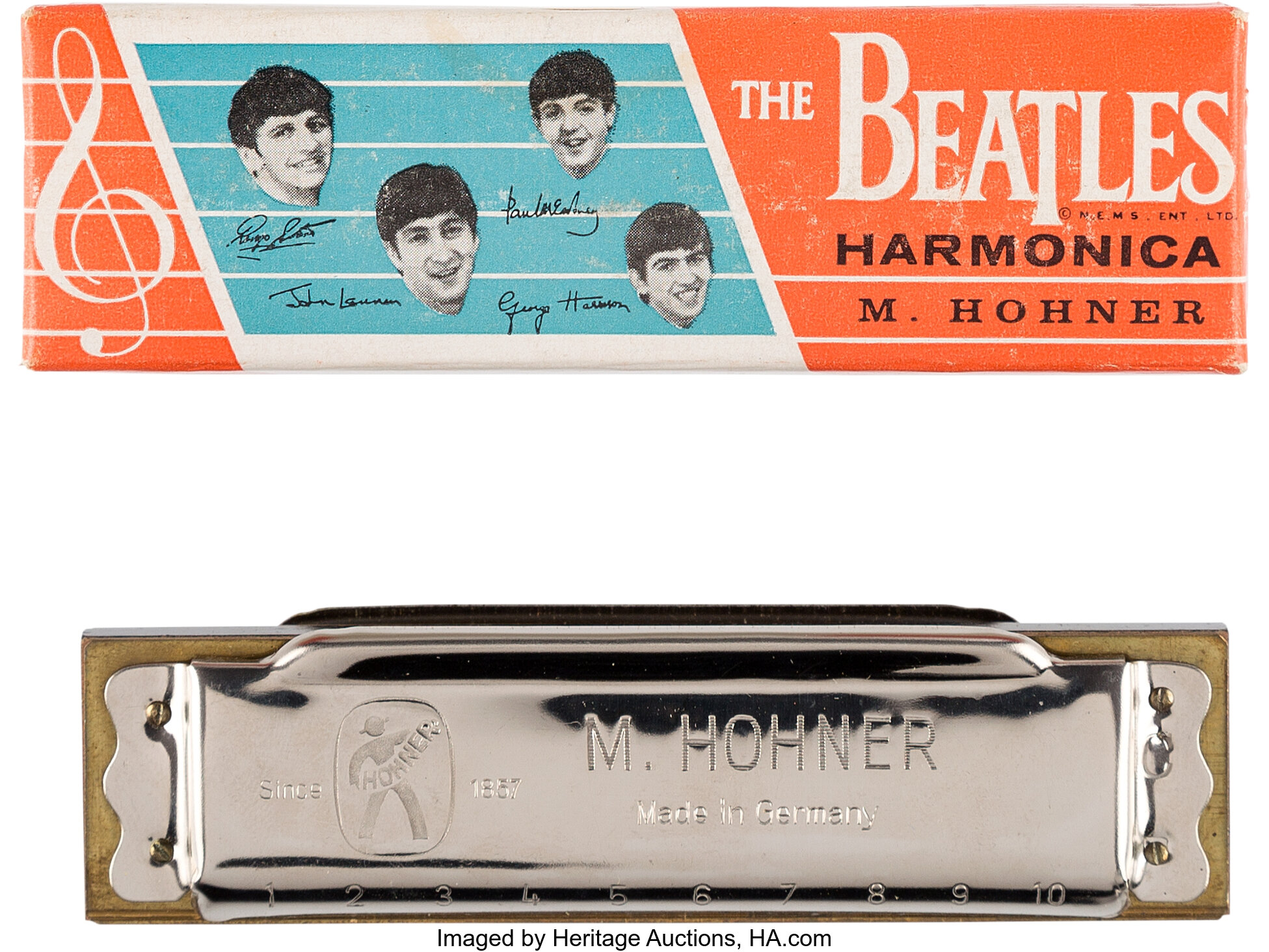 The Beatles Retail Harmonica (M. Hohner, 1964). ... Music | Lot #5037 ...
