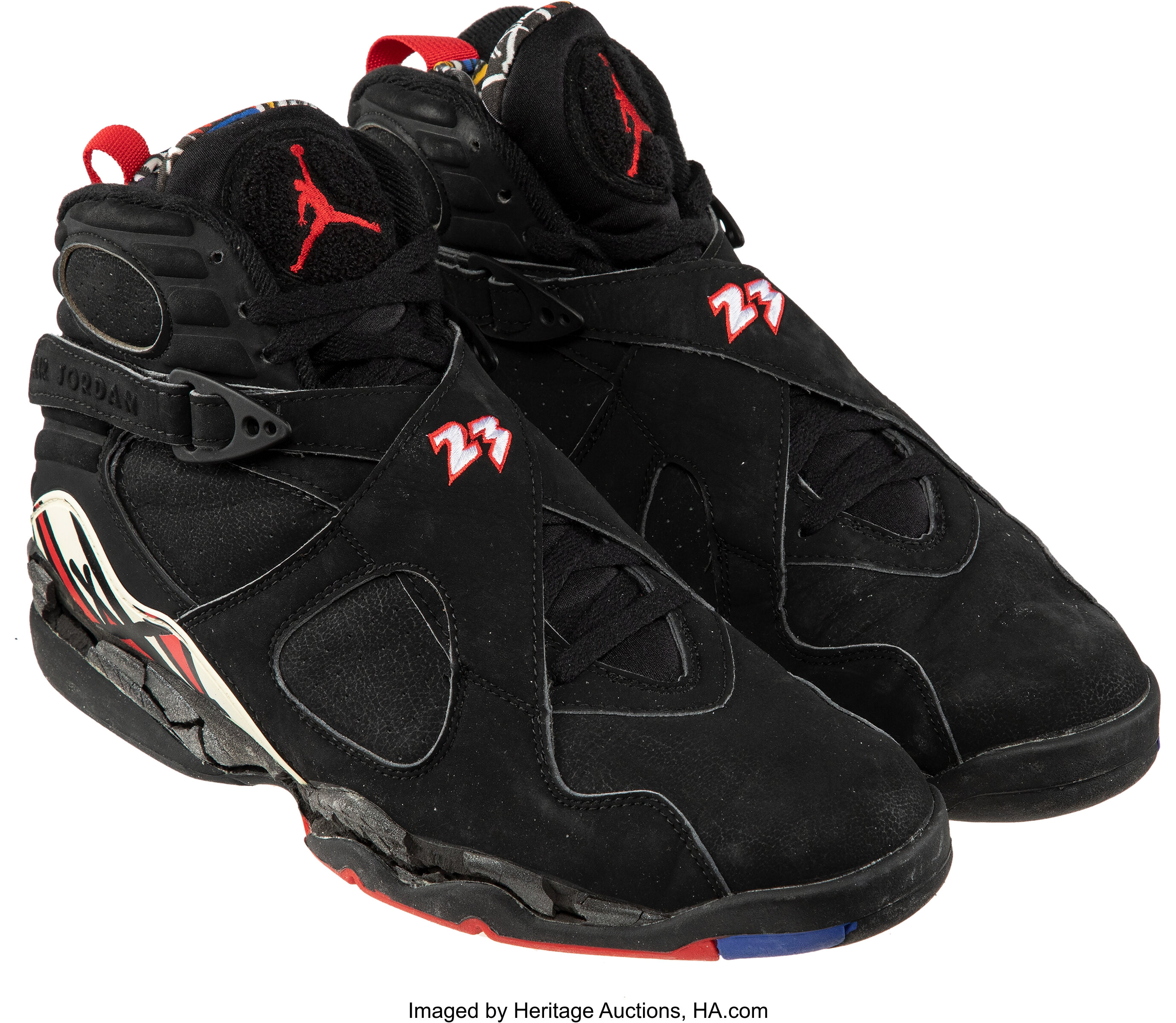 1993 Michael Jordan NBA Playoffs Worn "Air Jordan VIII Playoffs" | Lot ...