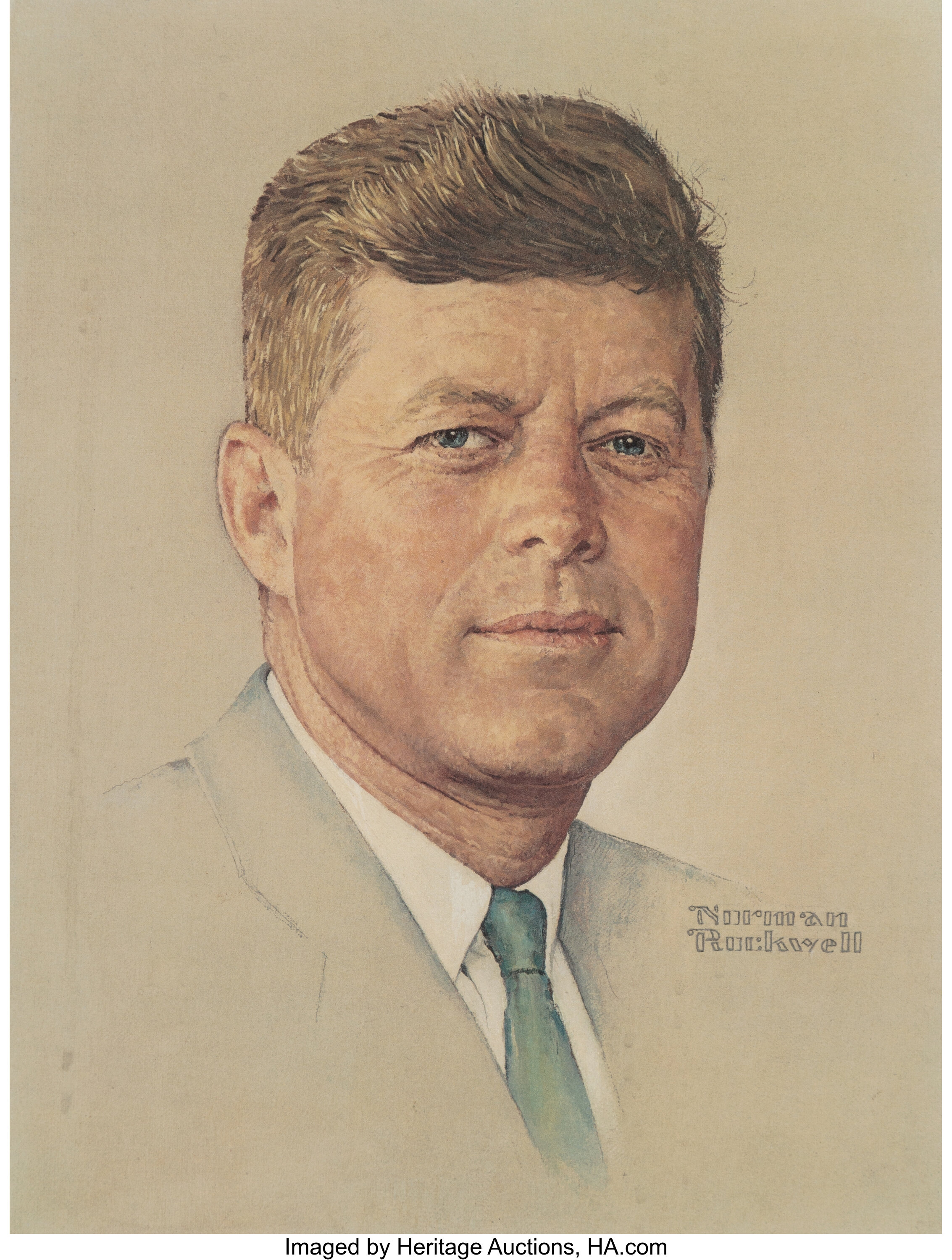Norman Rockwell (American, 1894-1978). Portrait of John F. Kennedy ...
