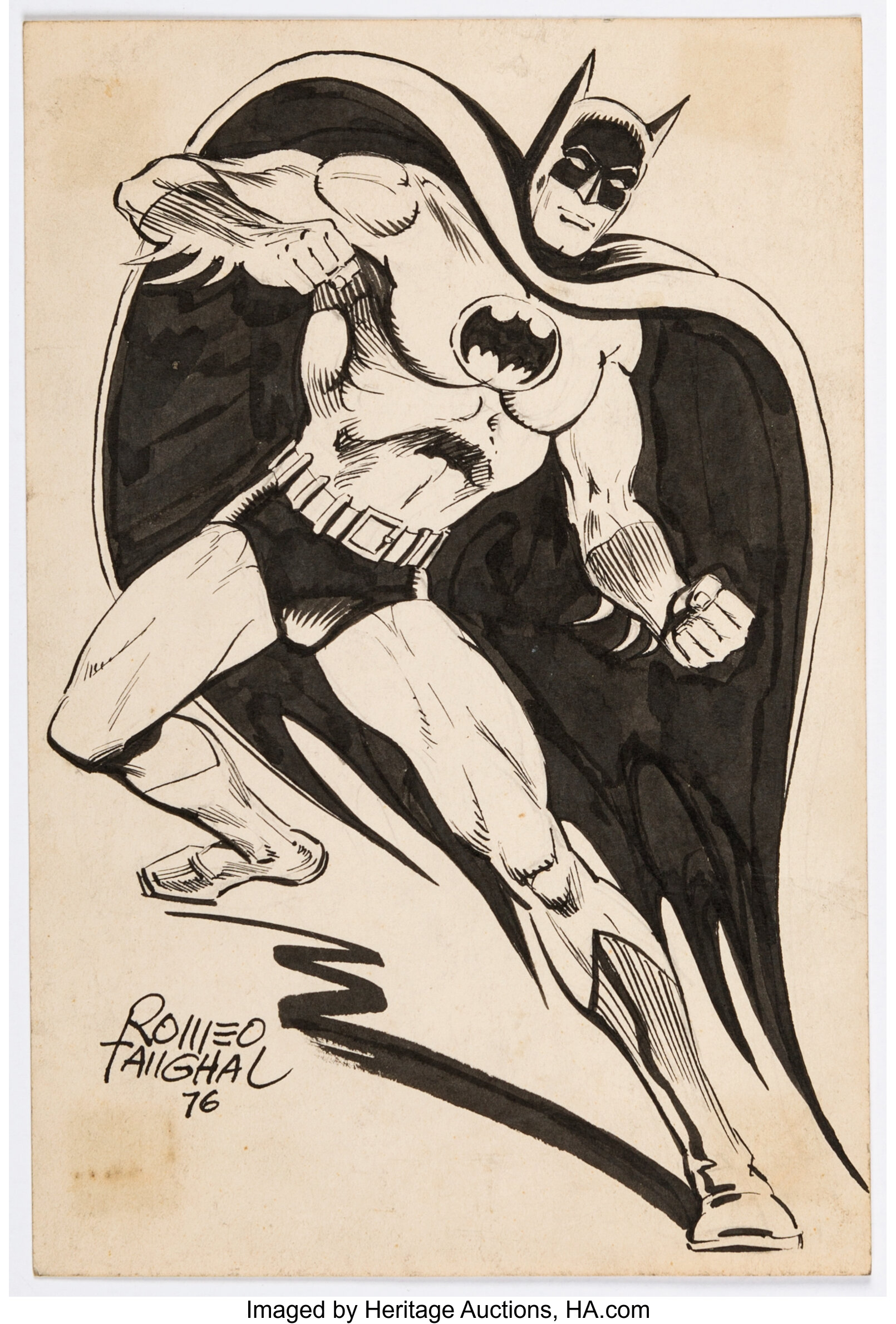 Romeo Tanghal -Batman Illustration for Poster Original Art | Lot #47186 ...