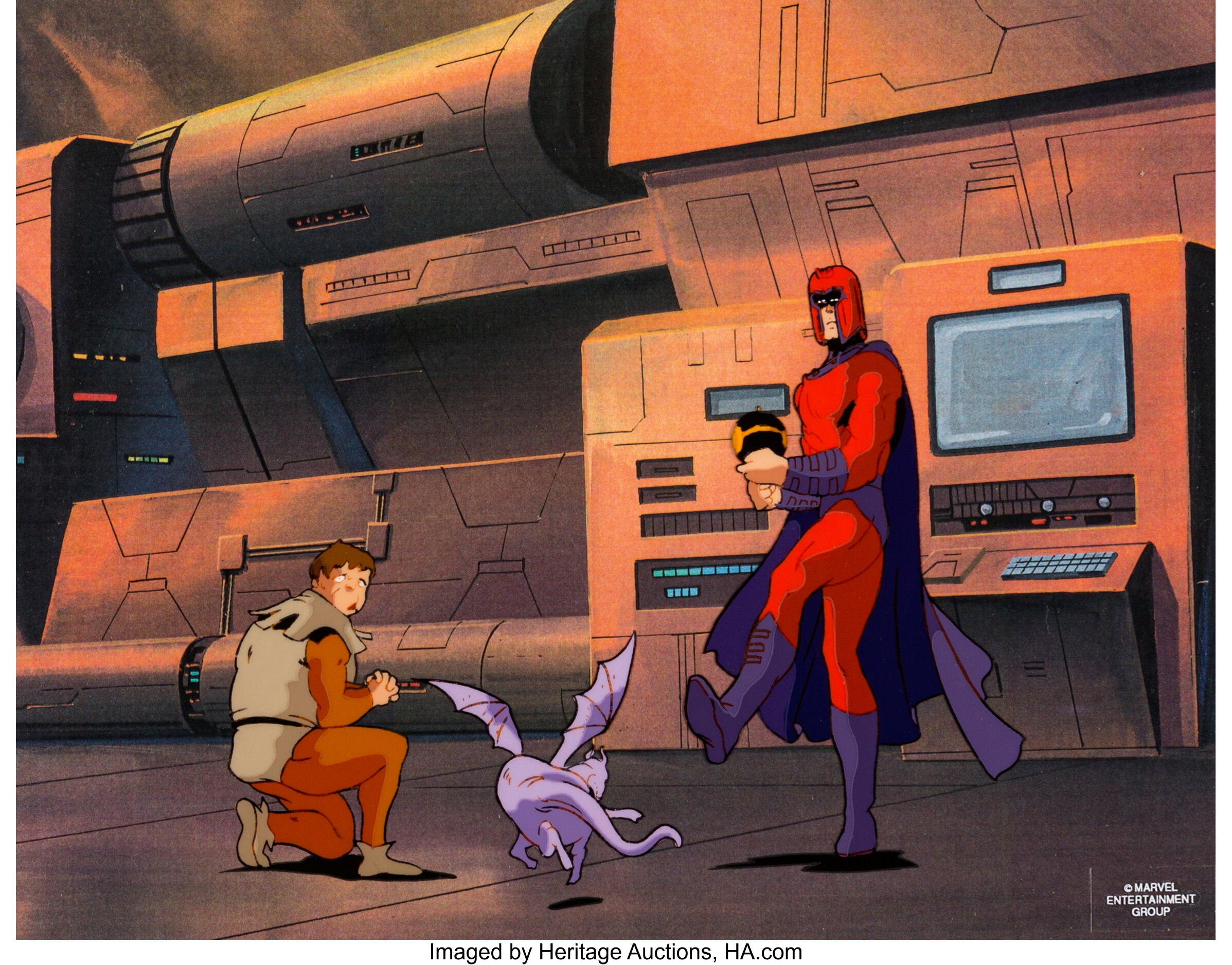 X-Men "Pryde of the X-Men" Magneto and Toad Production Cel (Marvel ...