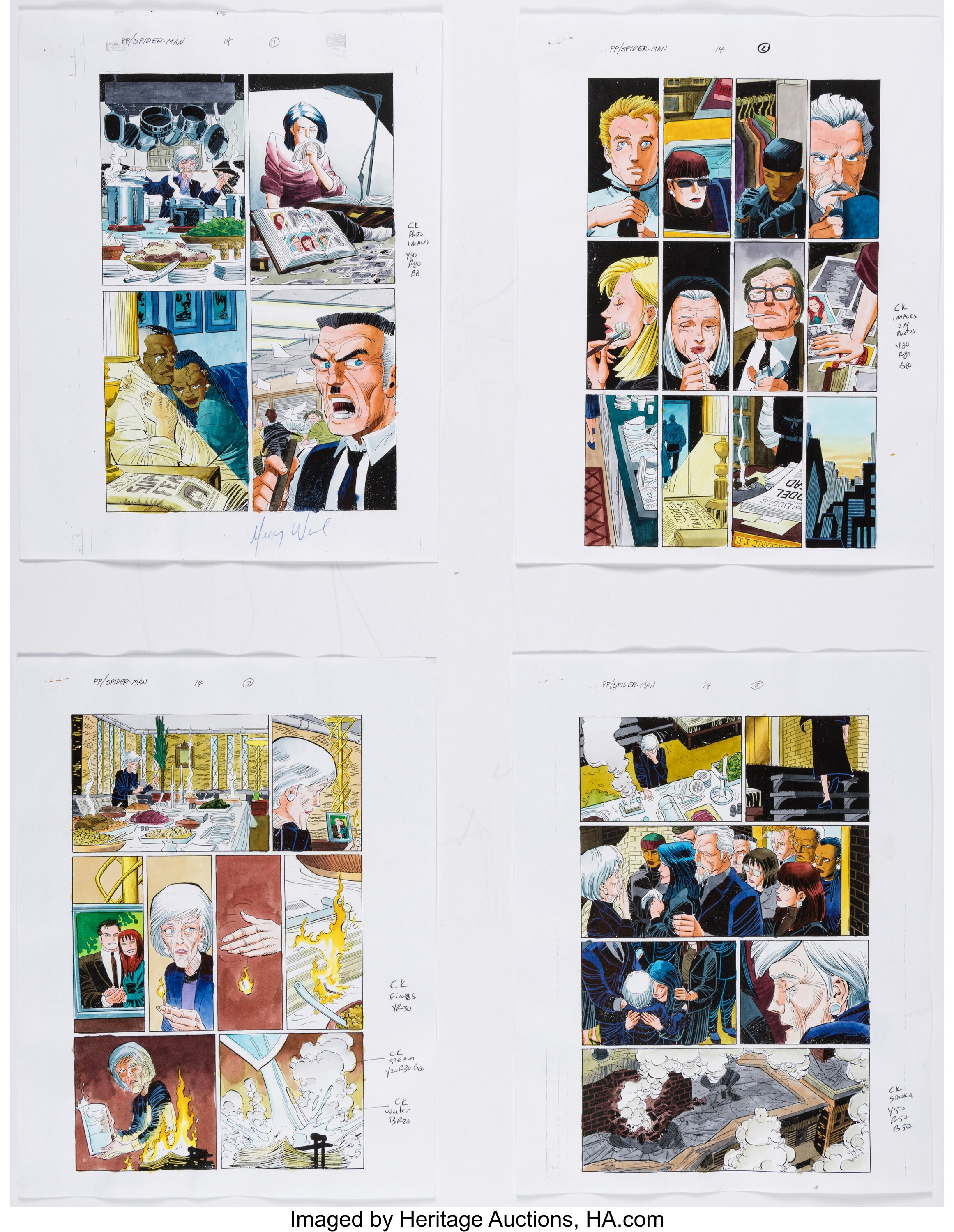 Gregory Wright Peter Parker: Spider-Man #14 Production Color Guides ...