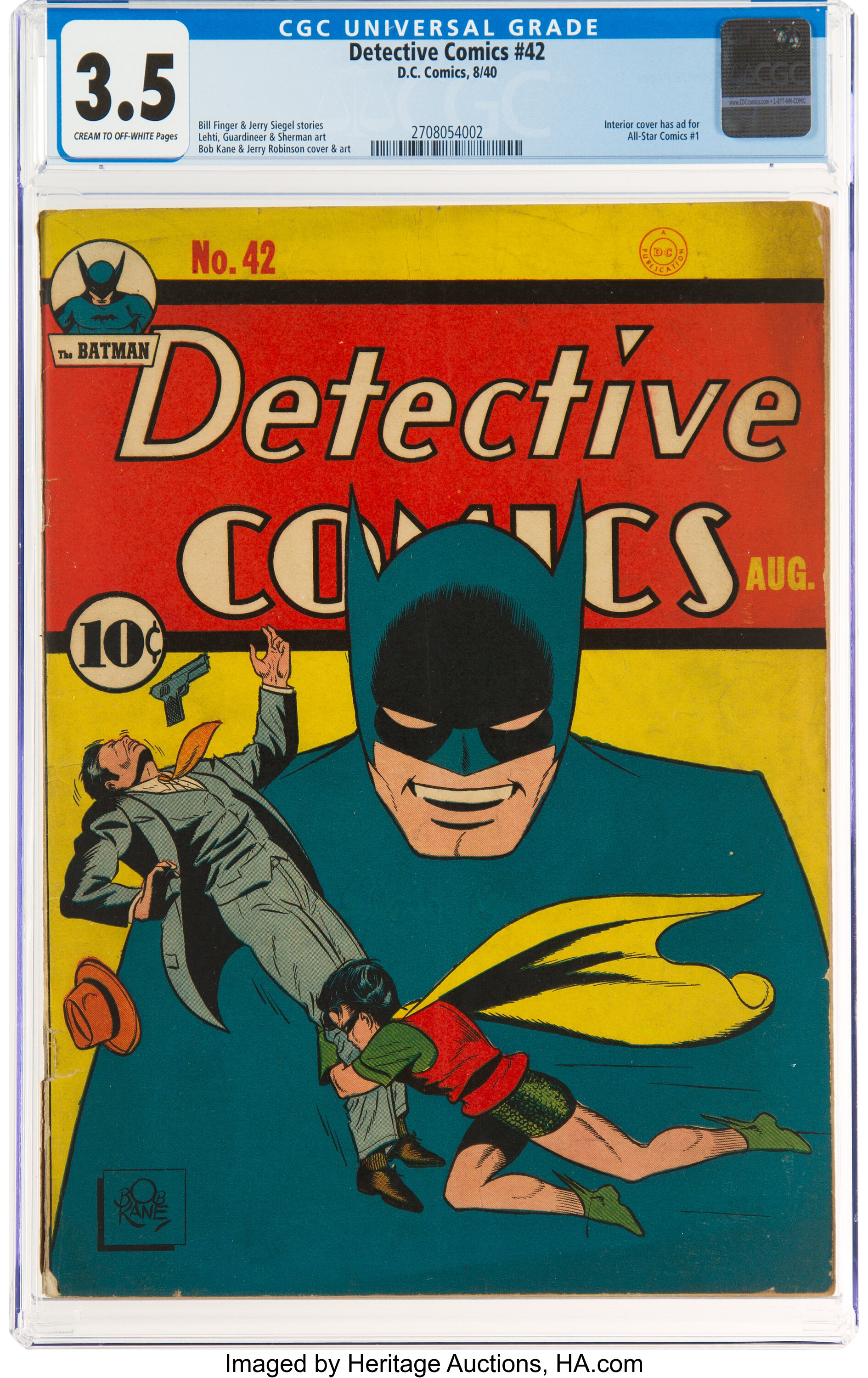 Detective Comics #42 (DC, 1940) CGC VG- 3.5 Cream to off-white | Lot ...