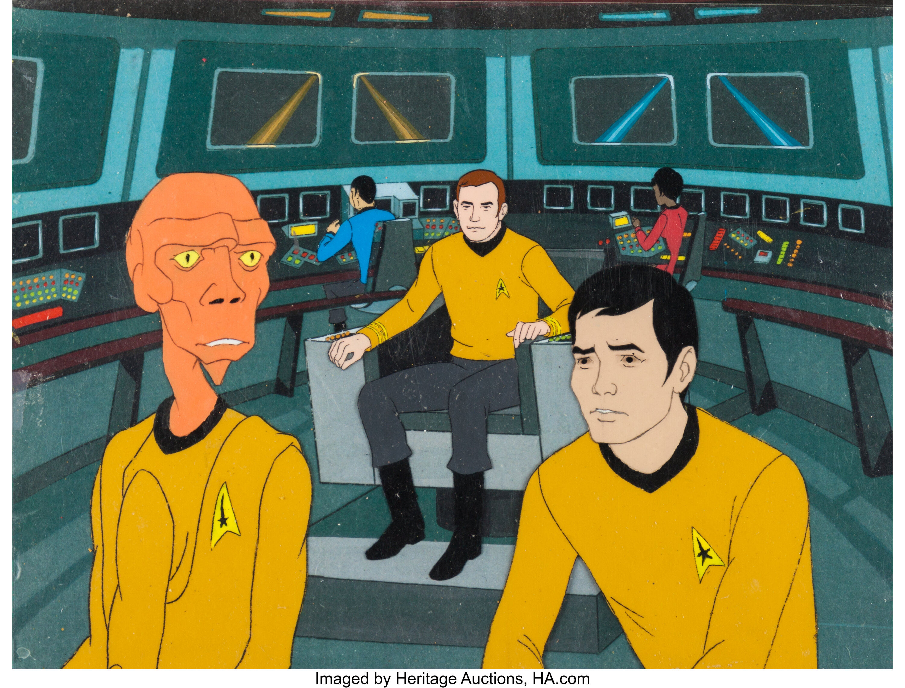 Star Trek: The Animated Series Arex, Spock, Captain Kirk, Sulu and ...