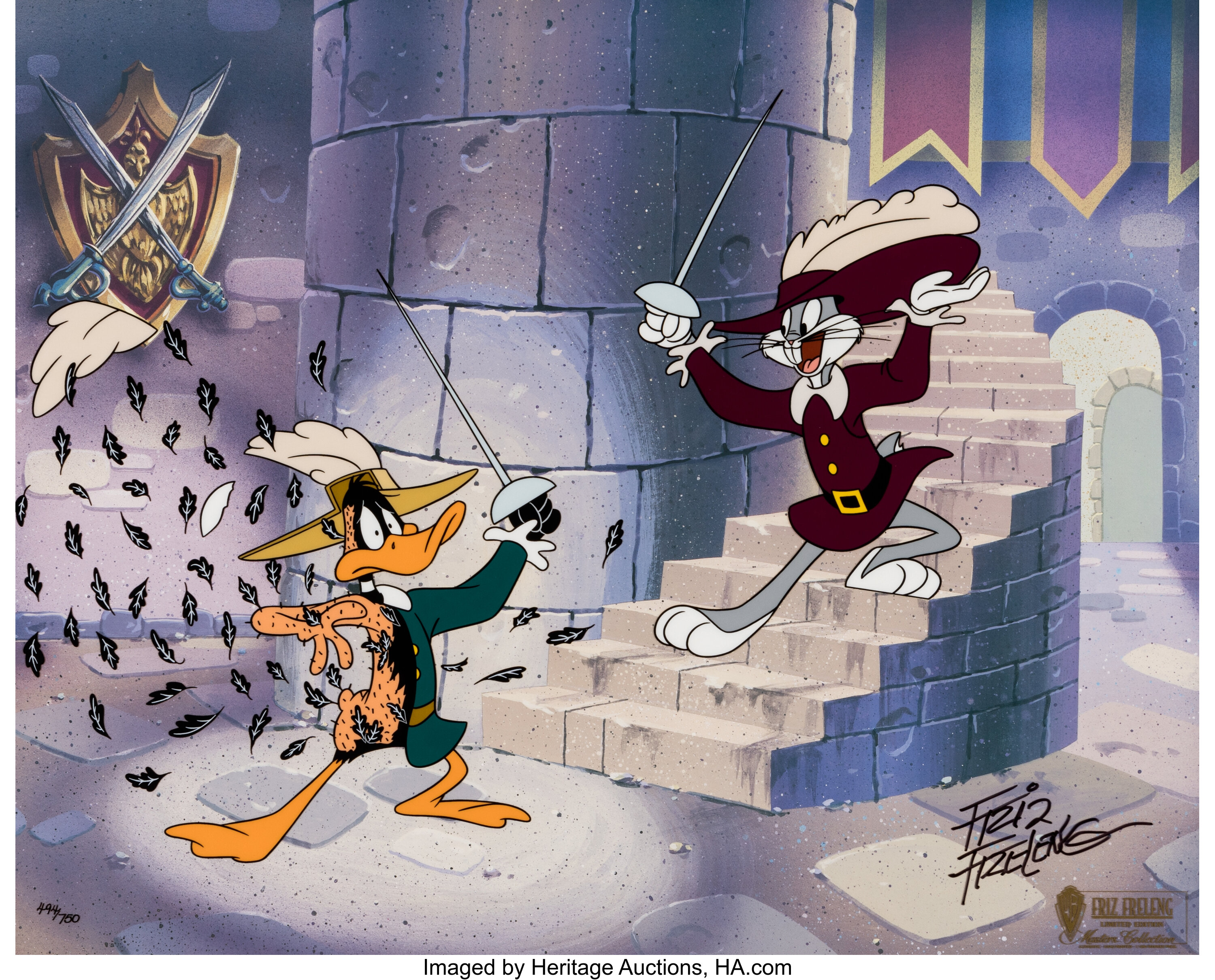 The Two Musketeers Bugs Bunny and Daffy Duck Limited Edition Cel | Lot ...