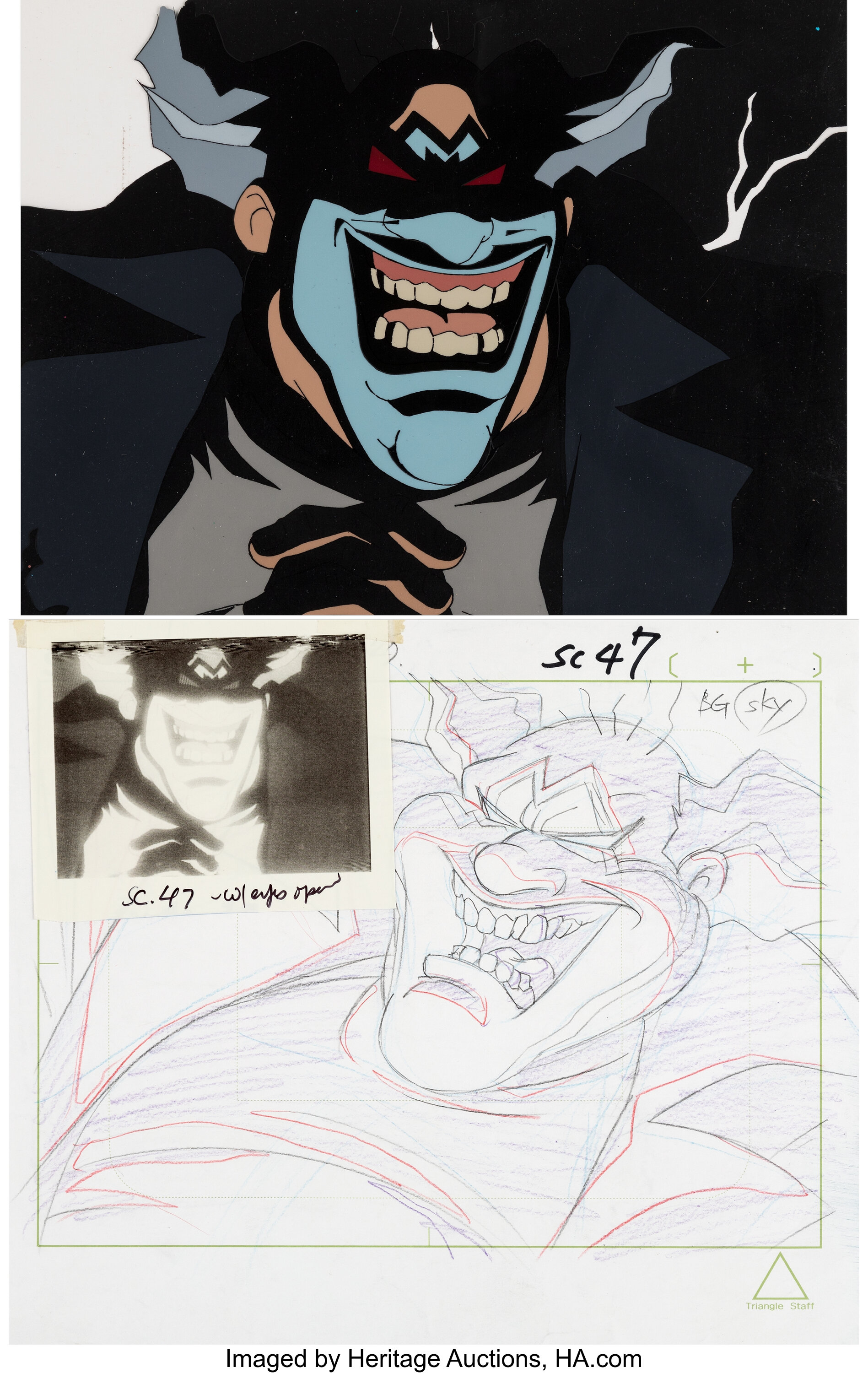 Todd McFarlane's Spawn Clown/Violator Production Cel and Layout | Lot ...