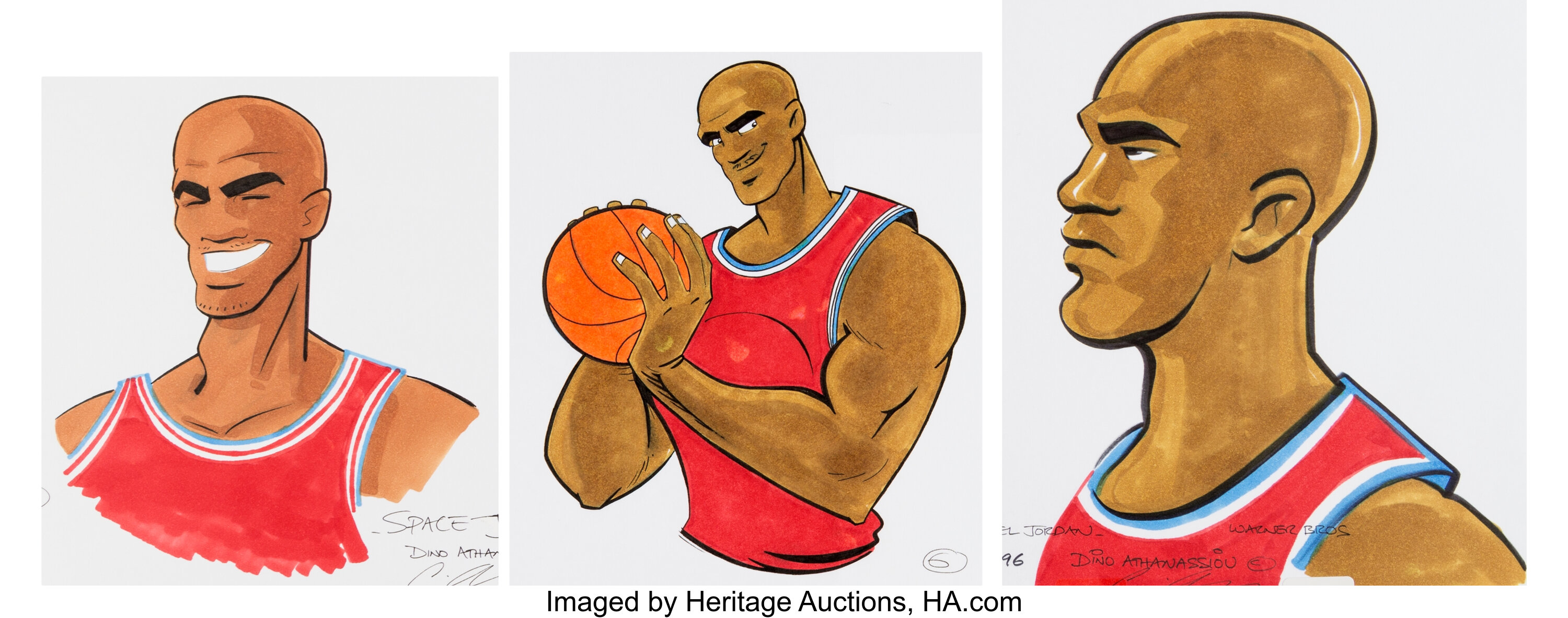Space Jam Michael Jordan "Dream Sequence" Concept Drawings Group of ...