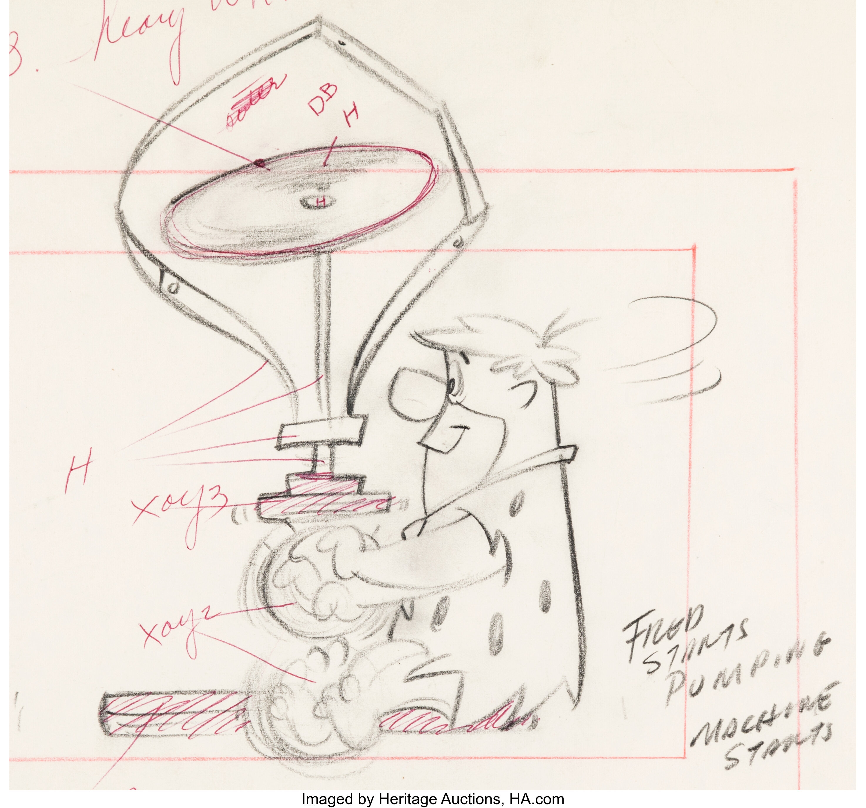 The Flintstones "The Flintstone Flyer" First Episode Fred | Lot #17006 ...