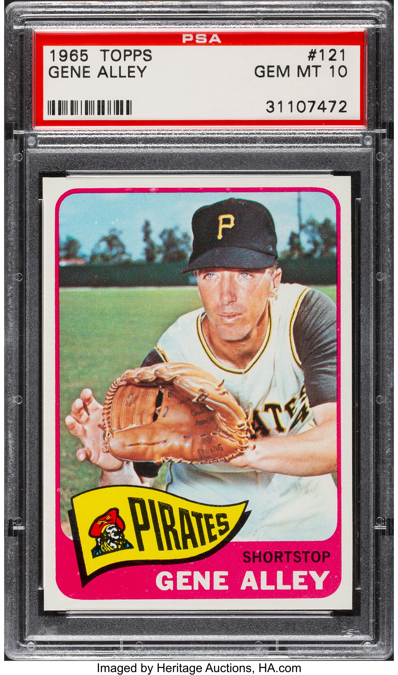1965 Topps Gene Alley #121 PSA Gem Mint 10.... Baseball Cards | Lot ...