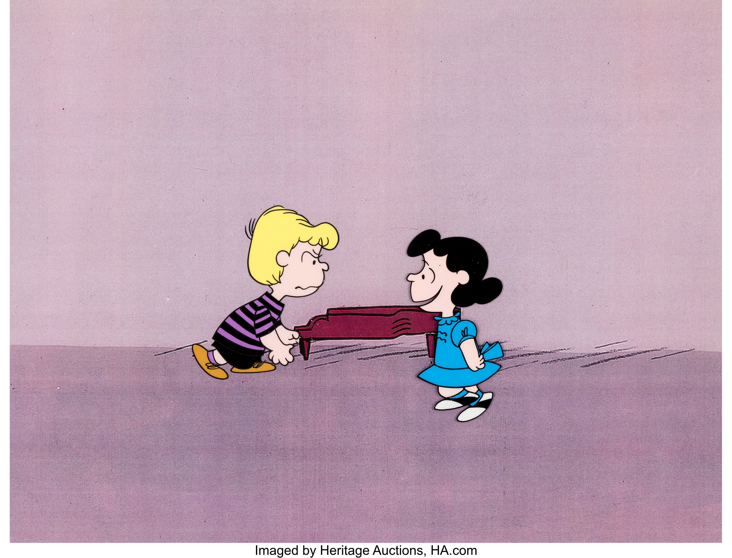 Peanuts - Lucy and Schroeder Animation Cels (Bill Melendez, c. | Lot ...