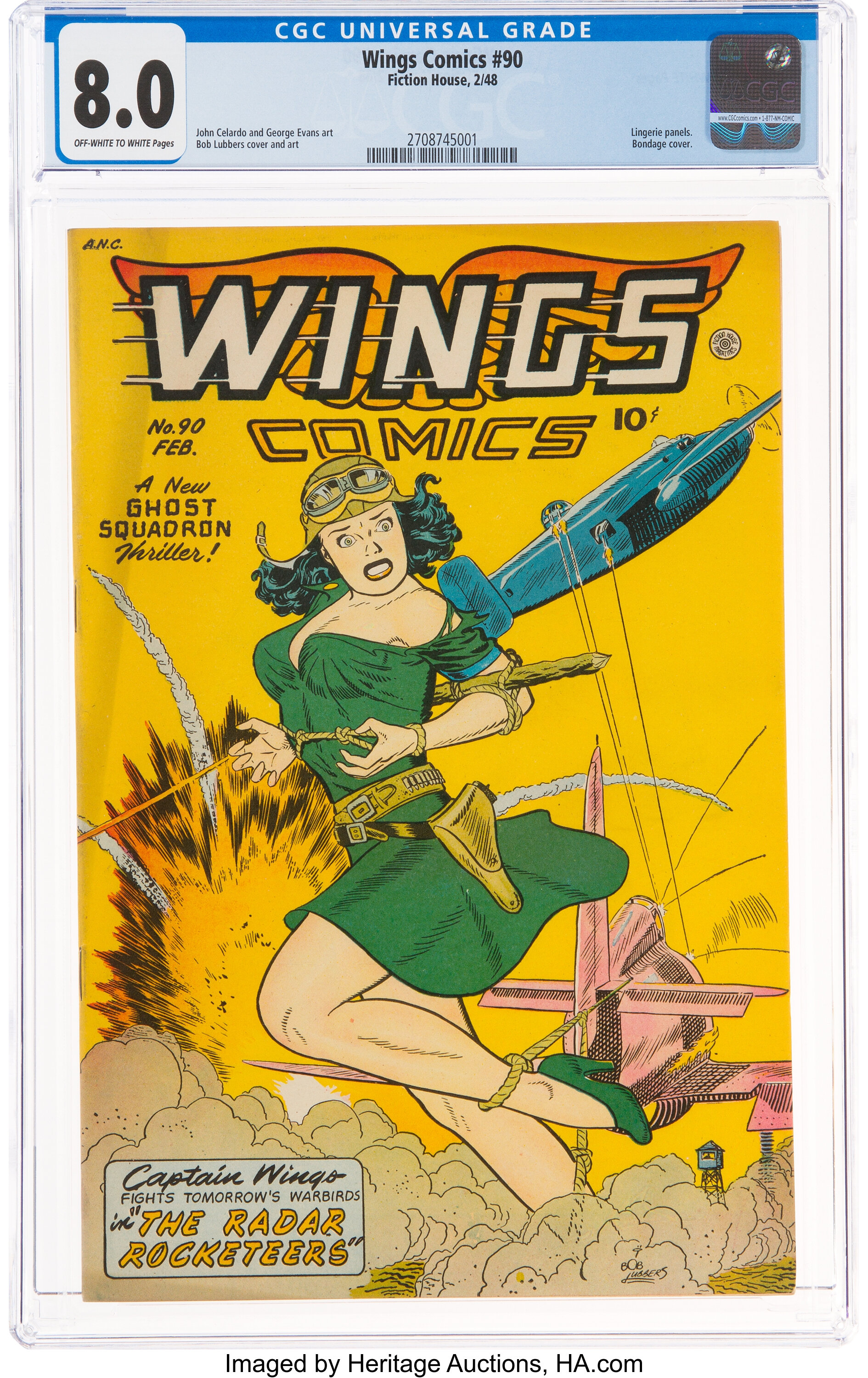 Wings Comics #90 (Fiction House, 1948) CGC VF 8.0 Off-white to | Lot ...