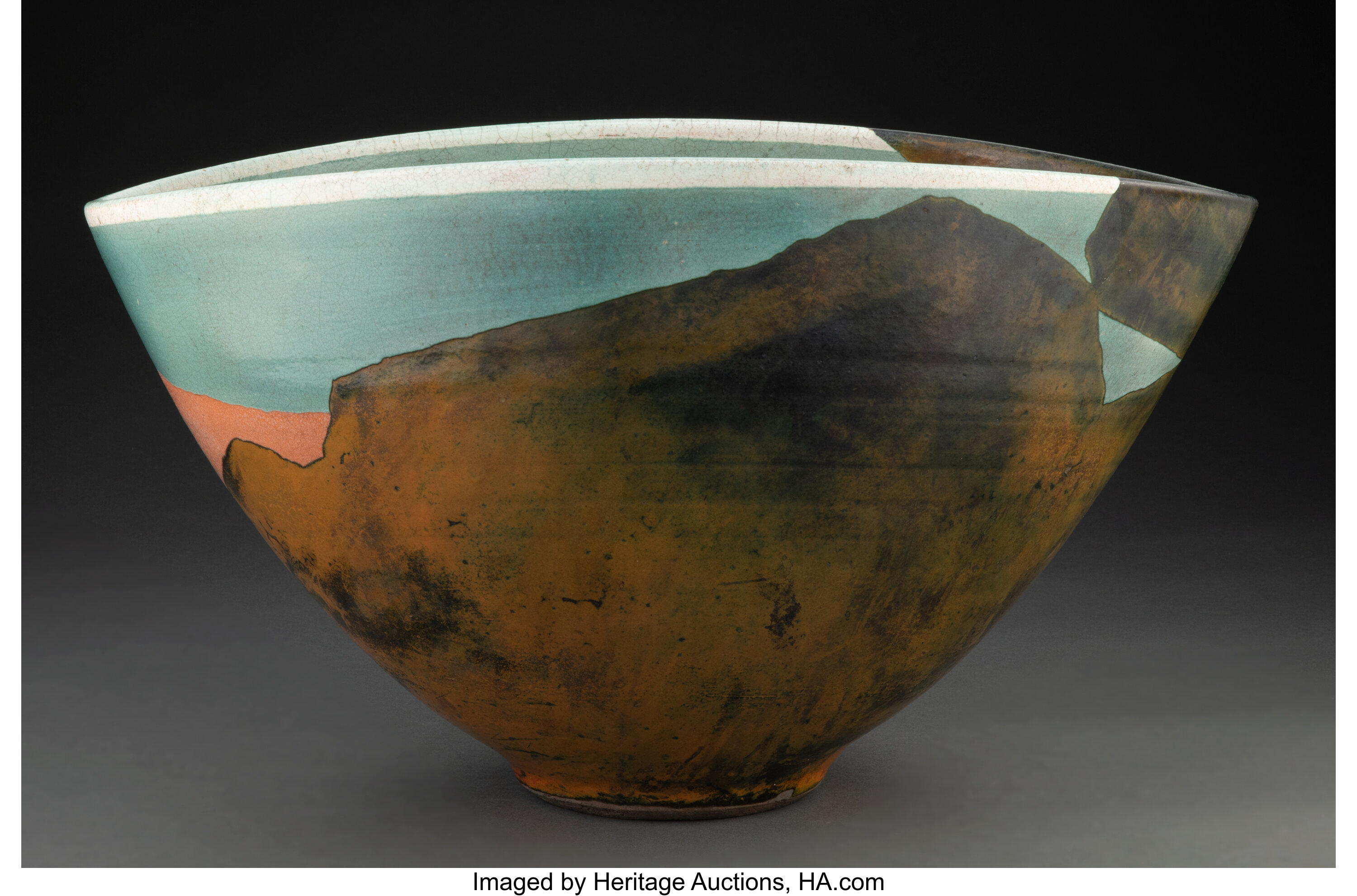 Wayne Higby (American, b. 1943). Deep Island Bay (Landscape Bowl ...