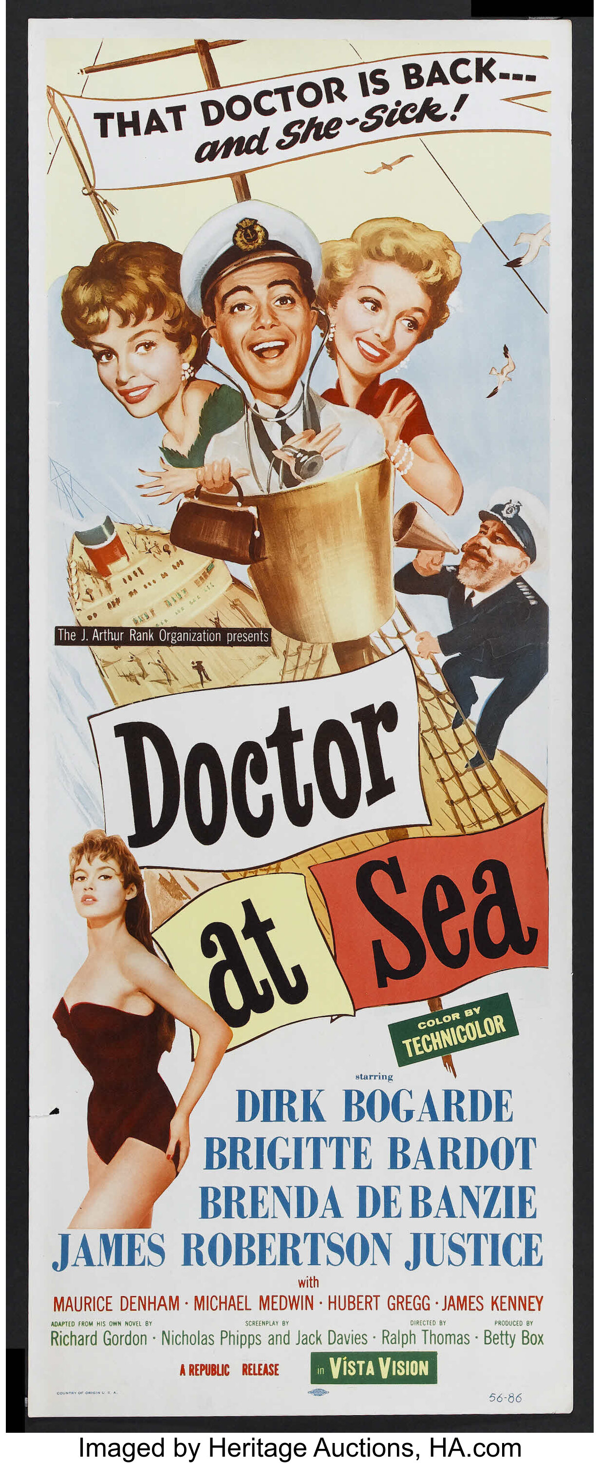 Doctor at Sea (Republic, 1955). Insert (14" X 36"). Comedy. | Lot ...
