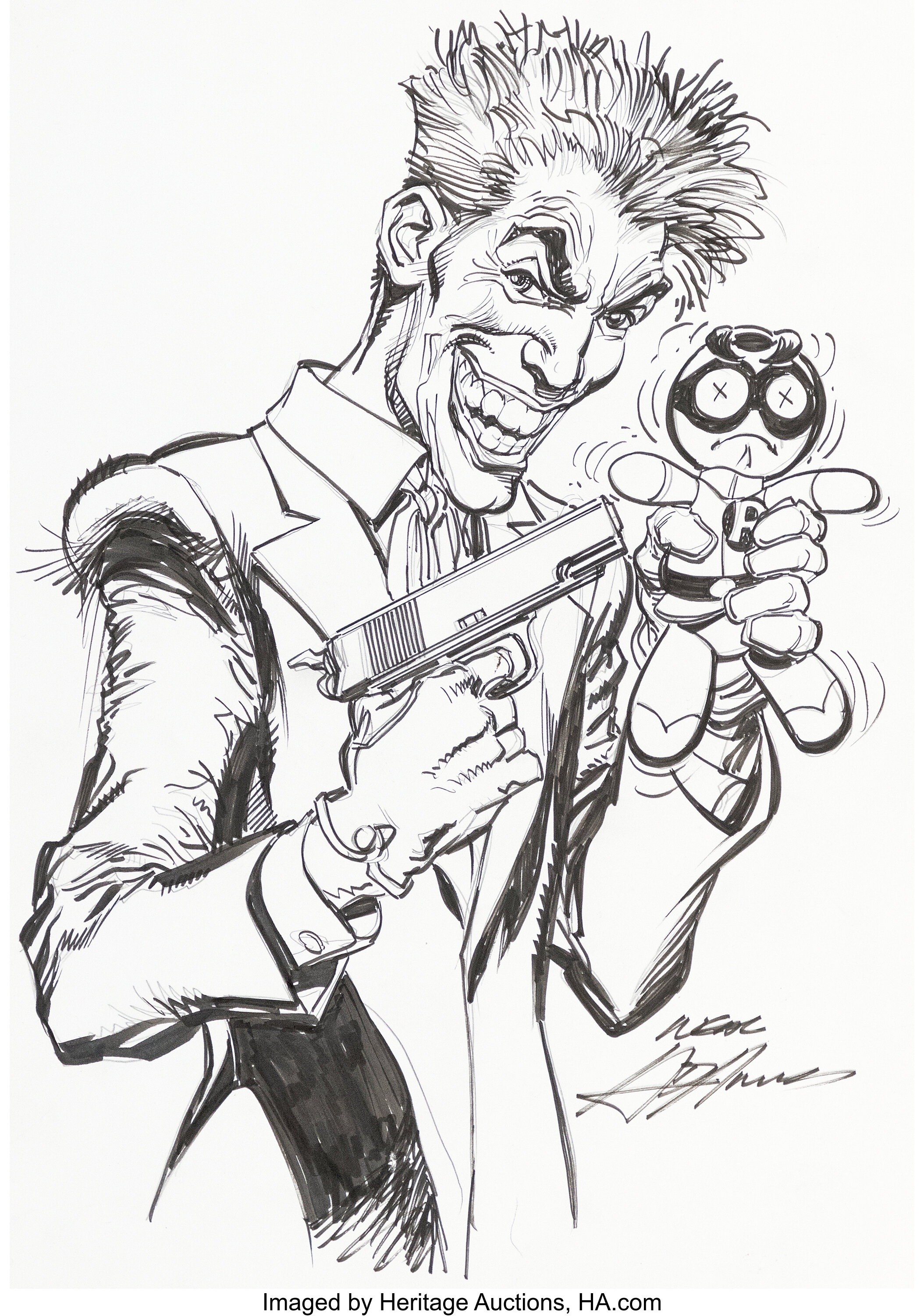 Neal Adams Joker Illustration Original Art (Undated).... Original | Lot ...