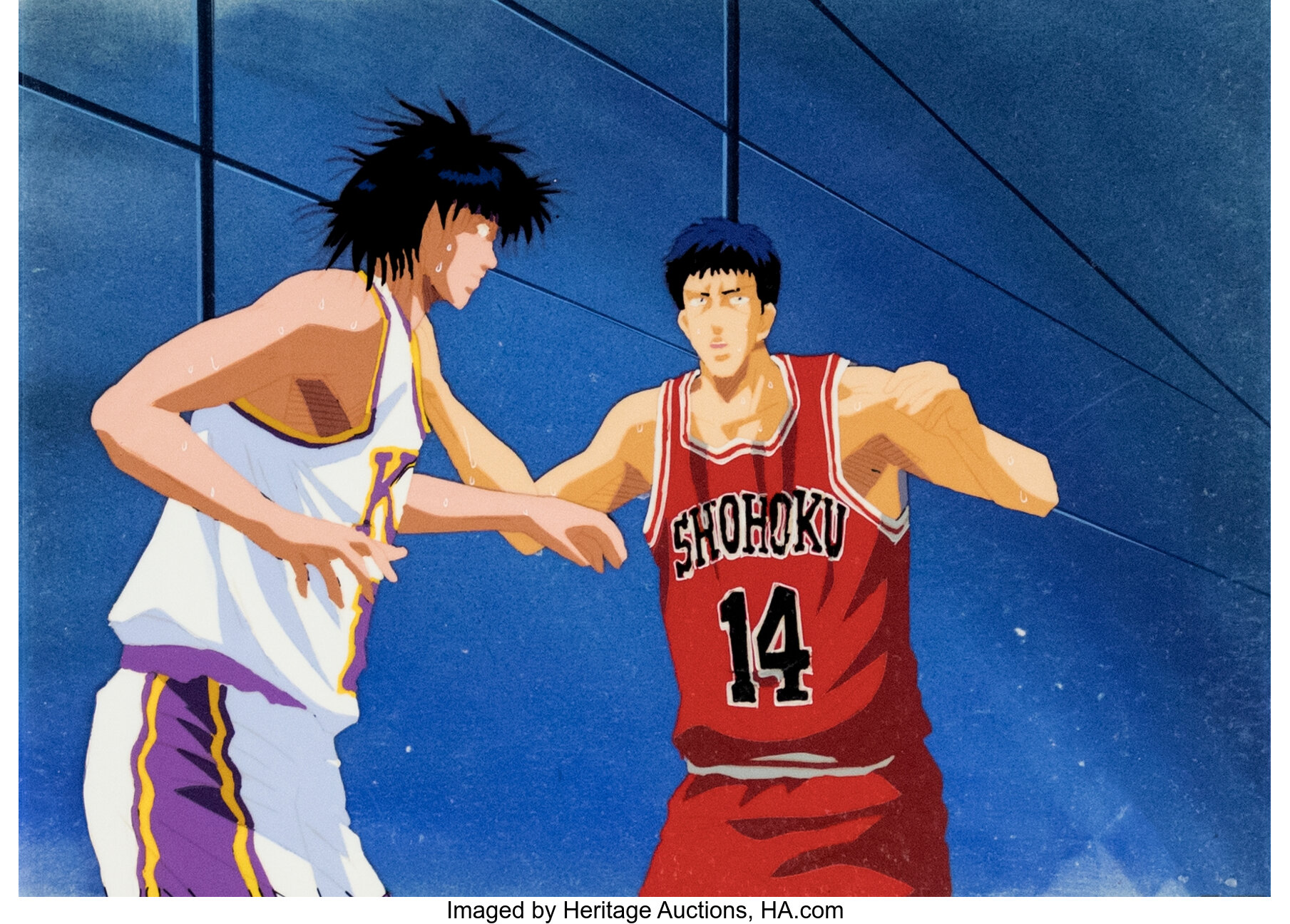 Slam Dunk Episode #32 Production Cel B5, Production Background | Lot ...