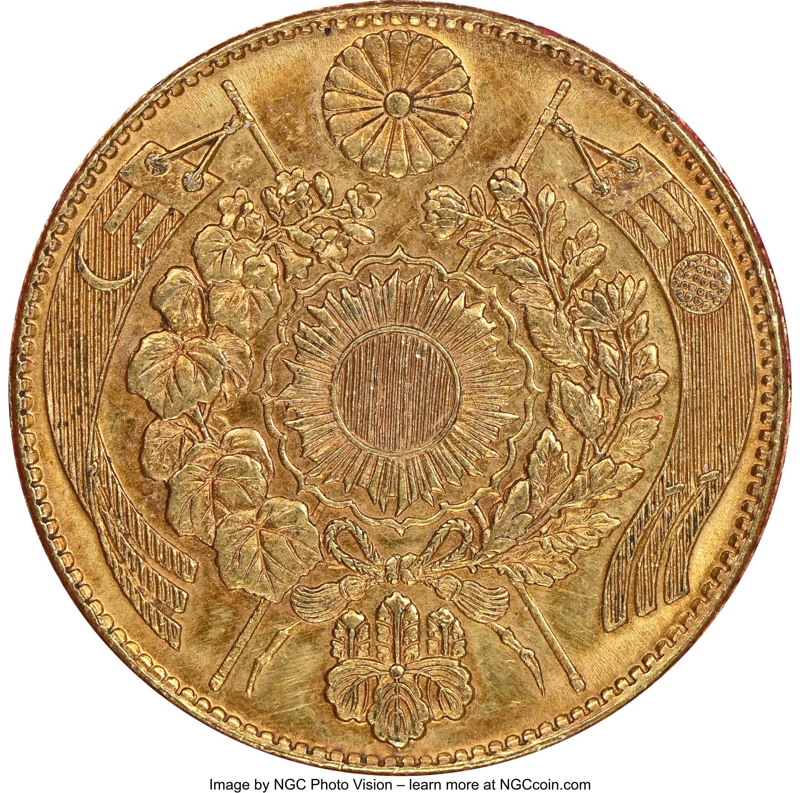 Japan: Meiji gold 5 Yen Year 3 (1870) MS62 NGC,... Japan | Lot #32724 ...