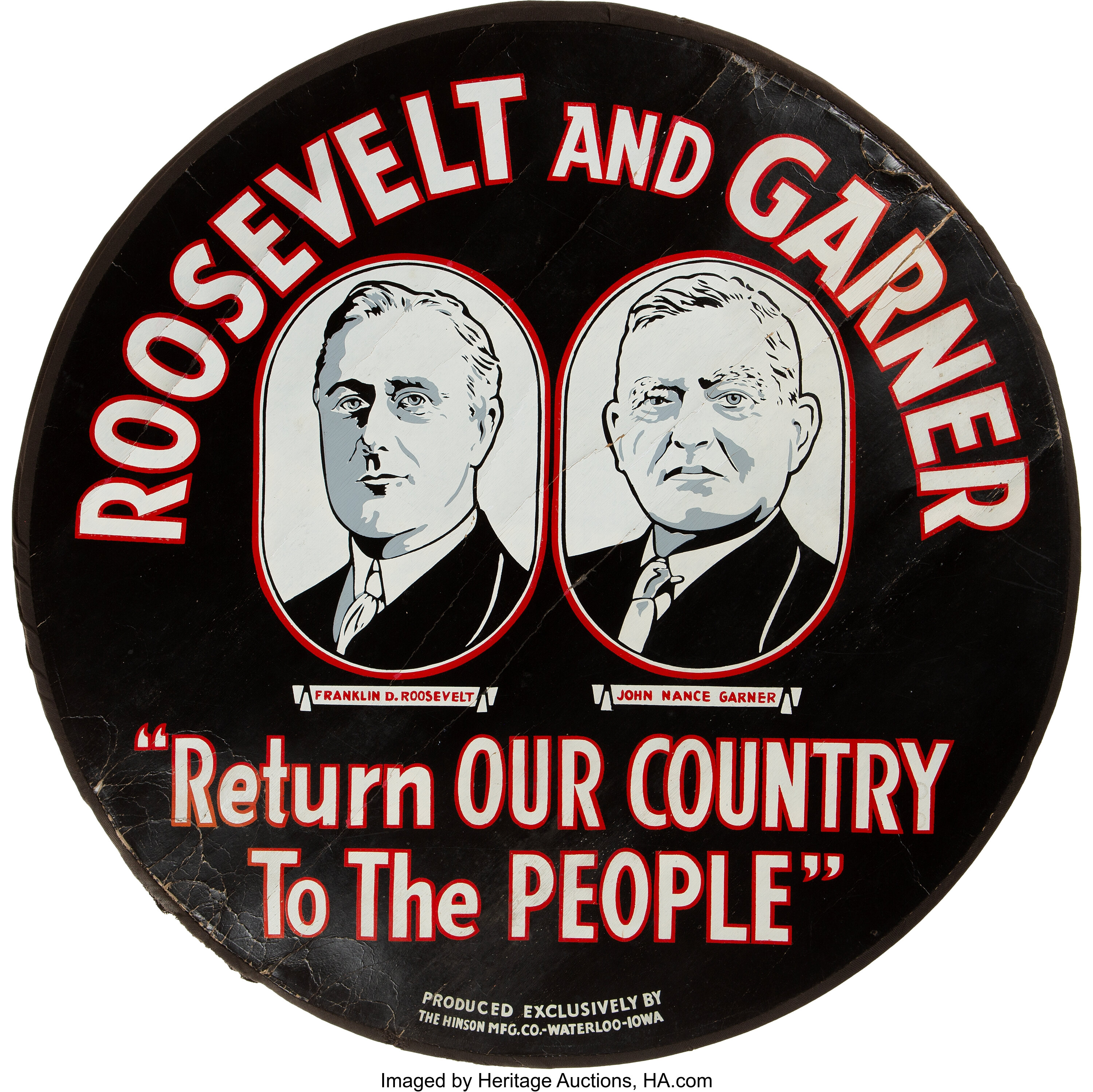 Roosevelt & Garner: Phenomenal Jugate Tire Cover. ... Political 3D ...