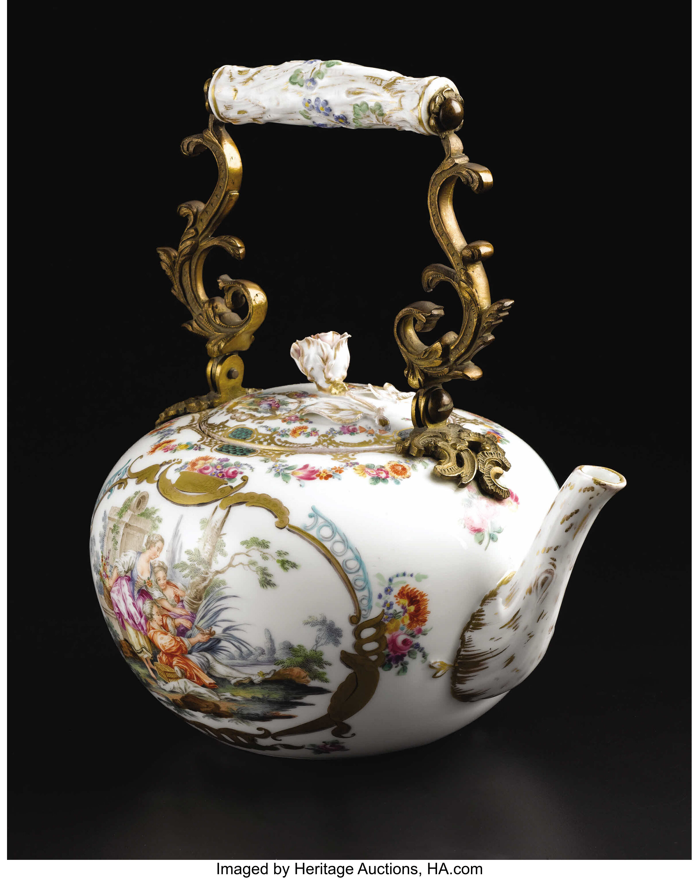 A German Porcelain Hot Water Kettle. Staatlich Porzellan Manufaktur ...