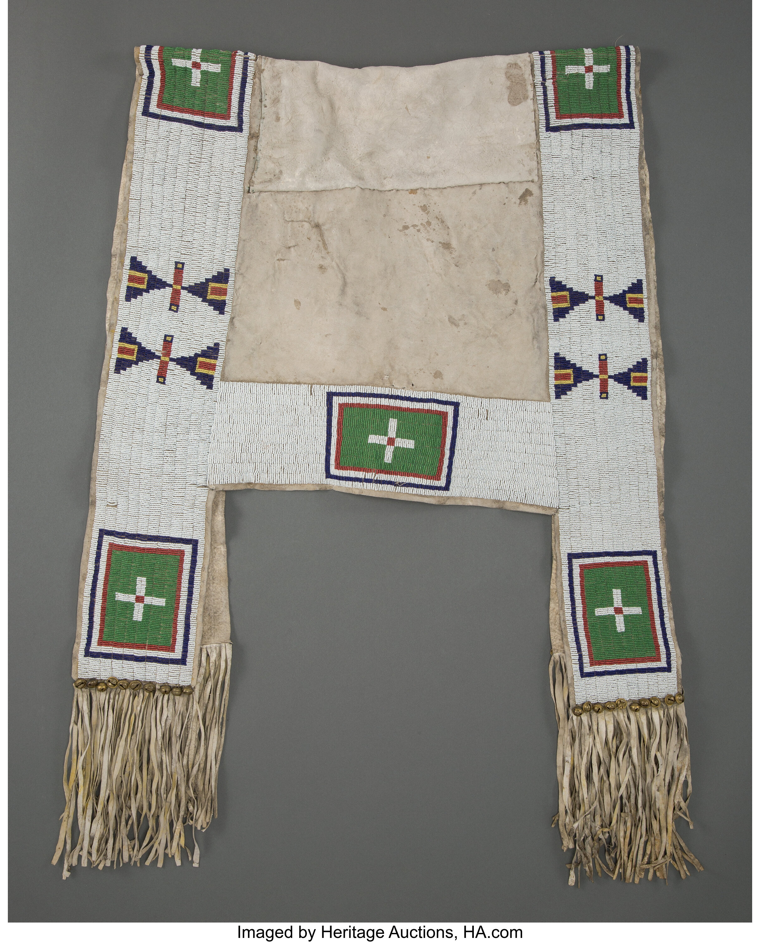 A Sioux Beaded Hide Saddle Blanket... American Indian Art Beadwork ...