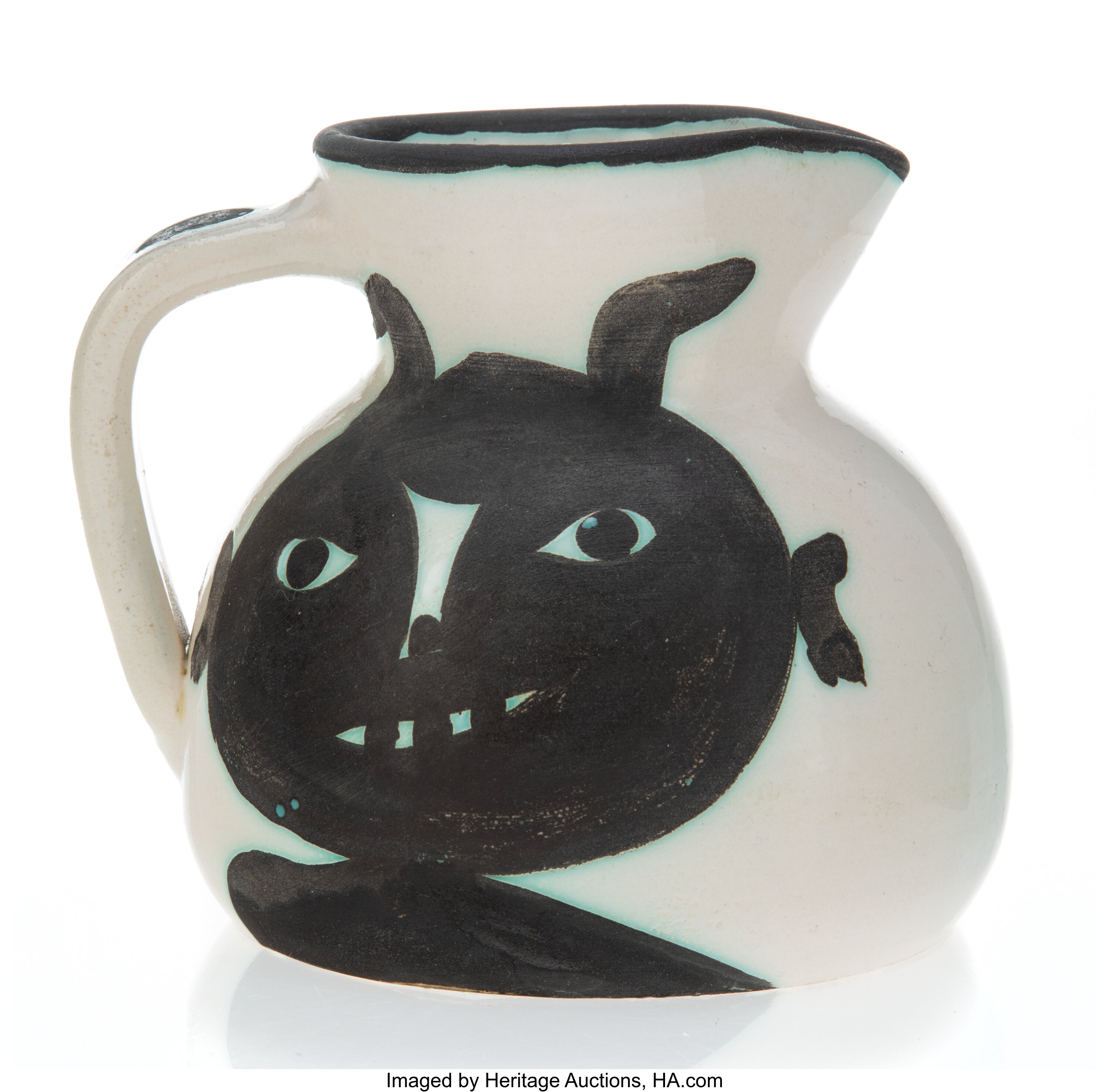 Pablo Picasso (1881-1973). Tetes, 1956. Partially glazed white | Lot ...