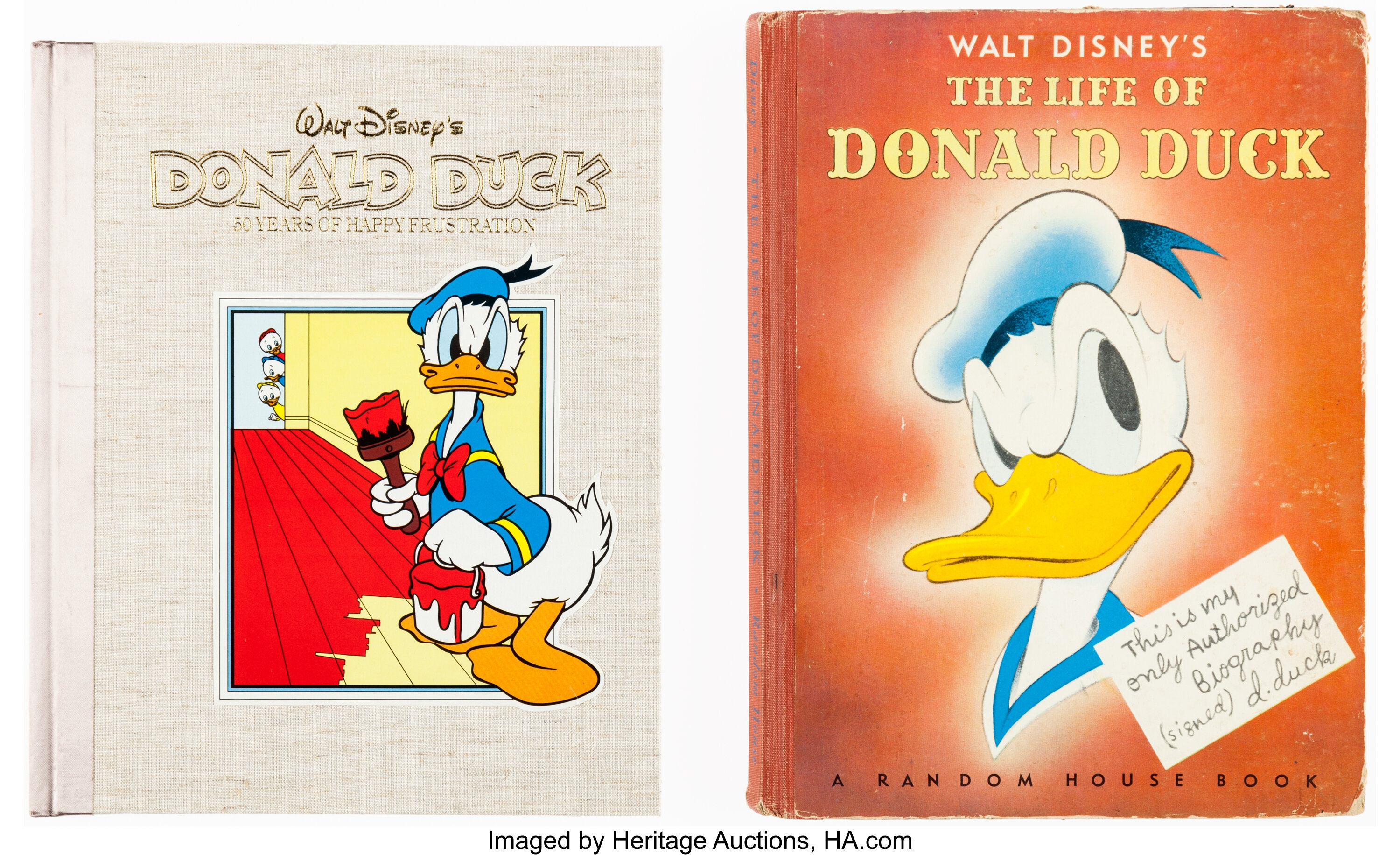 The Life of Donald Duck and Donald Duck: 50 Years of Happy | Lot #49310 ...