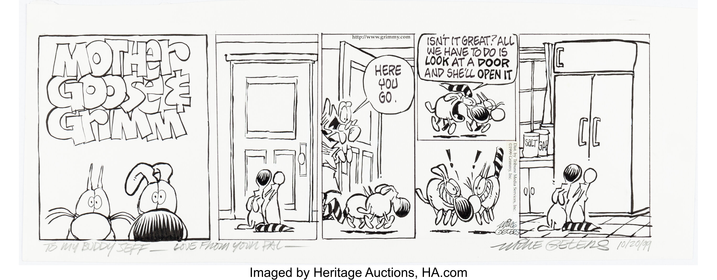 Mike Peters Mother Goose and Grimm Sunday Comic Strip Original Art ...