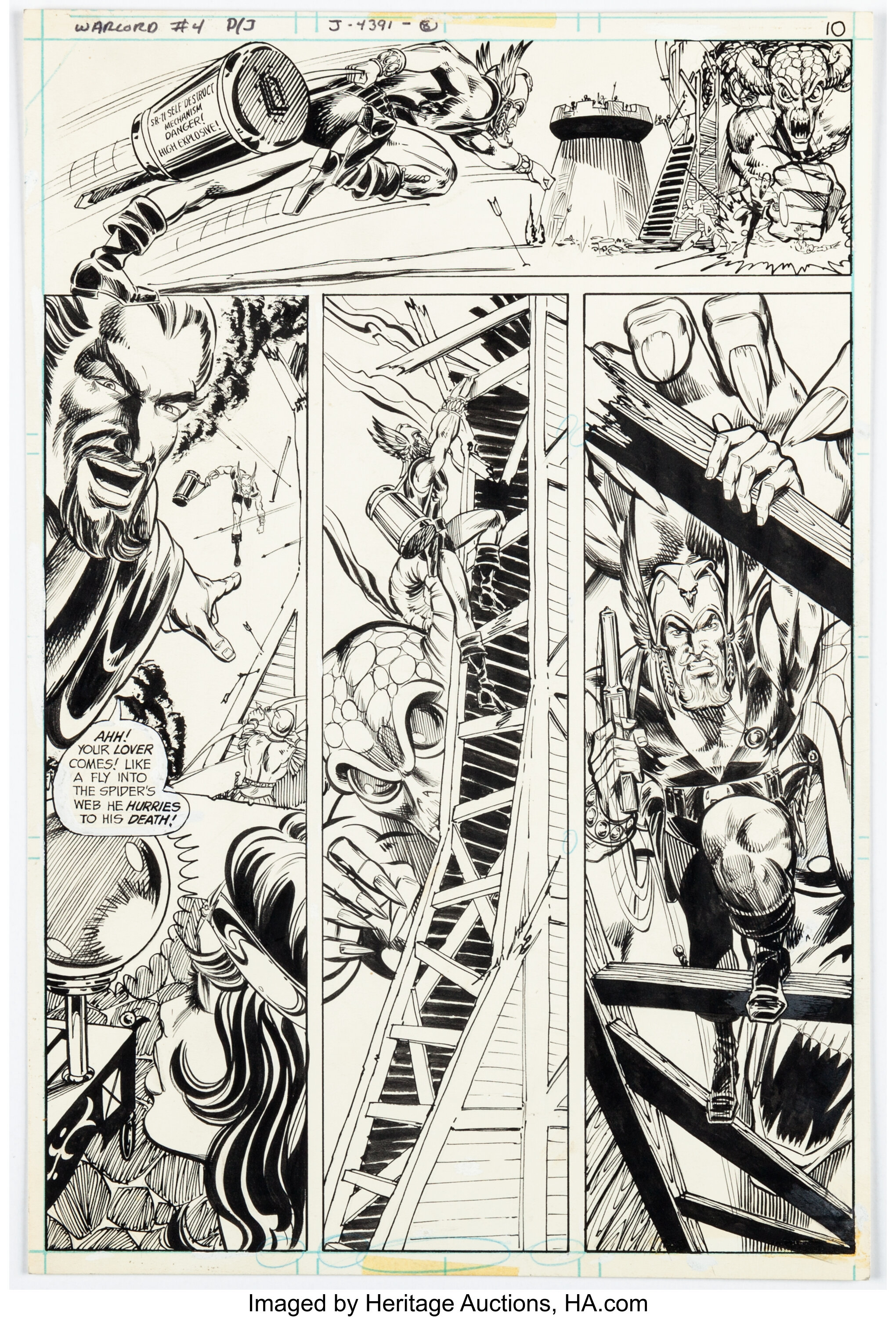 Mike Grell Warlord #4 Story Page 8 Original Art (DC, 1976-1977 ...