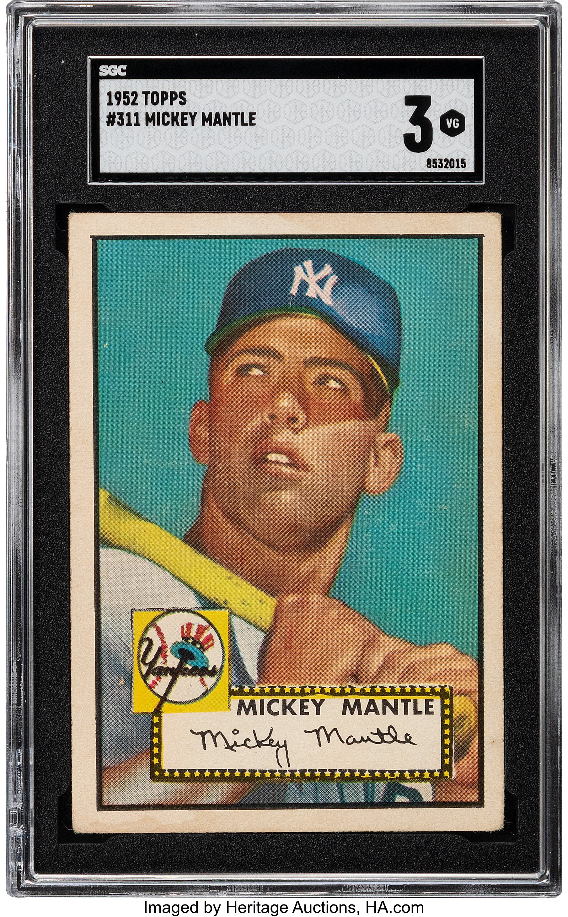 1952 Topps Mickey Mantle #311 SGC VG 3.... Baseball Cards Singles | Lot ...