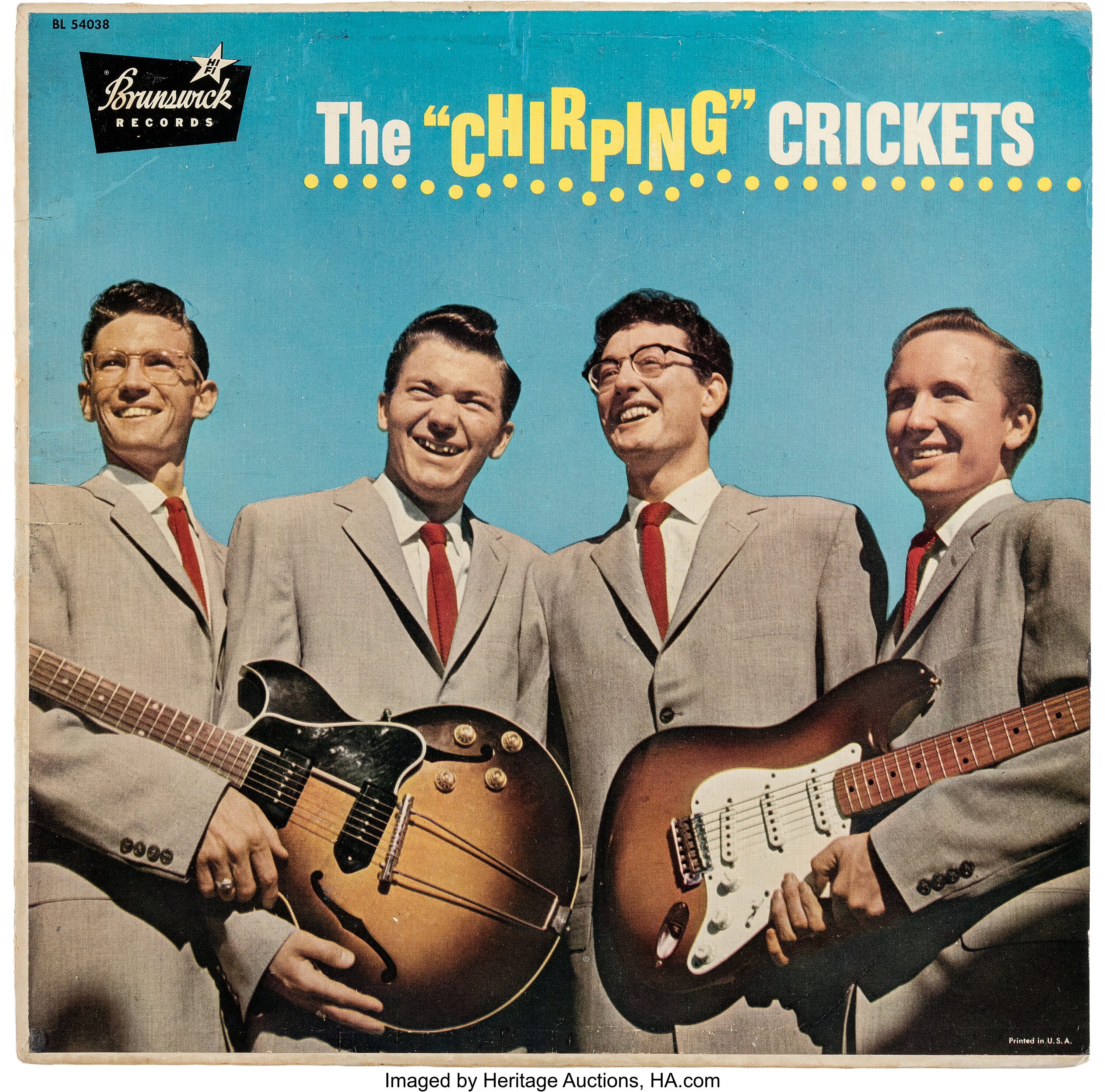 Buddy Holly The "Chirping" Crickets Vinyl LP (Brunswick, BL | Lot ...