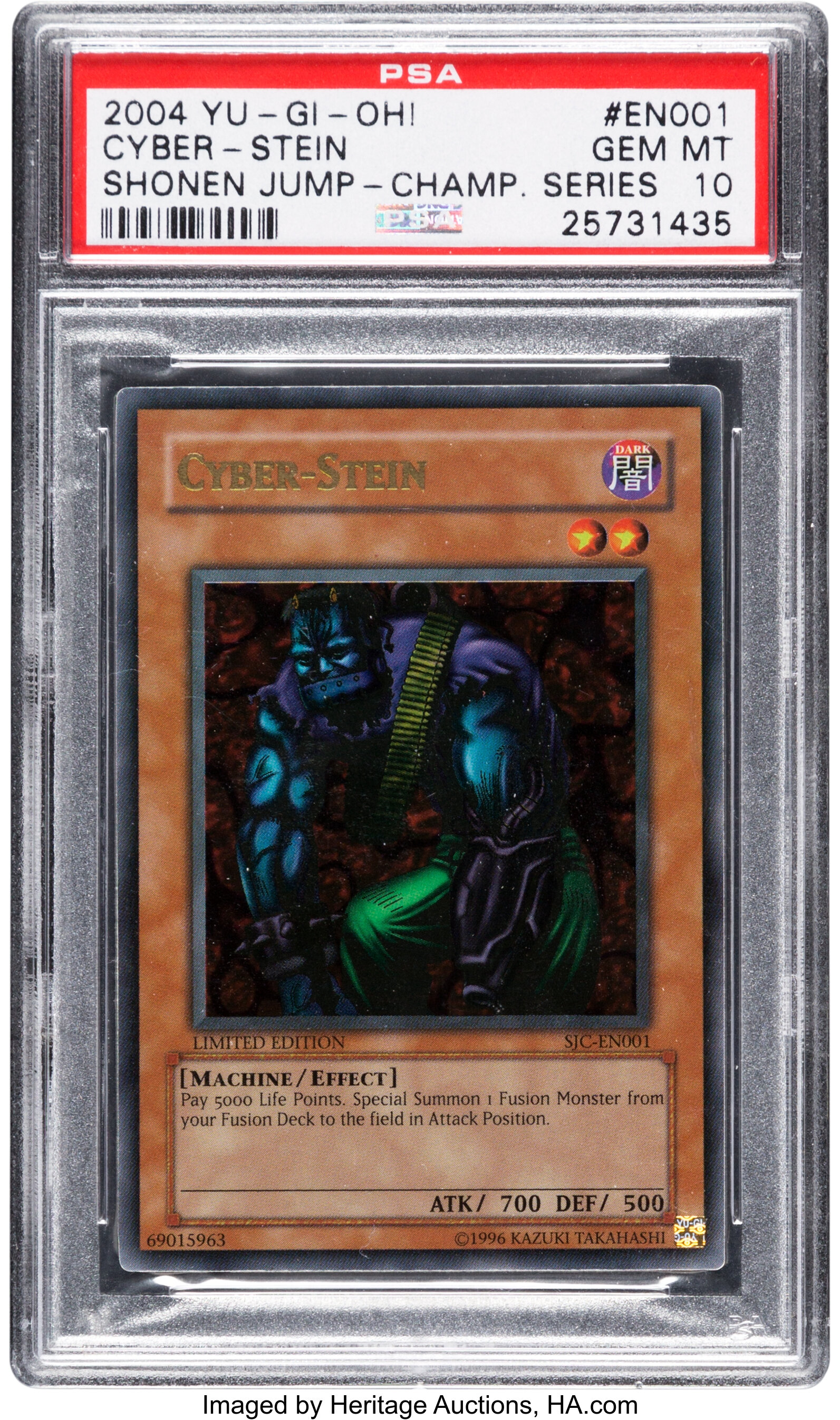 Yu-Gi-Oh! Cyber-Stein EN001 Shonen Jump Championship Series PSA | Lot ...
