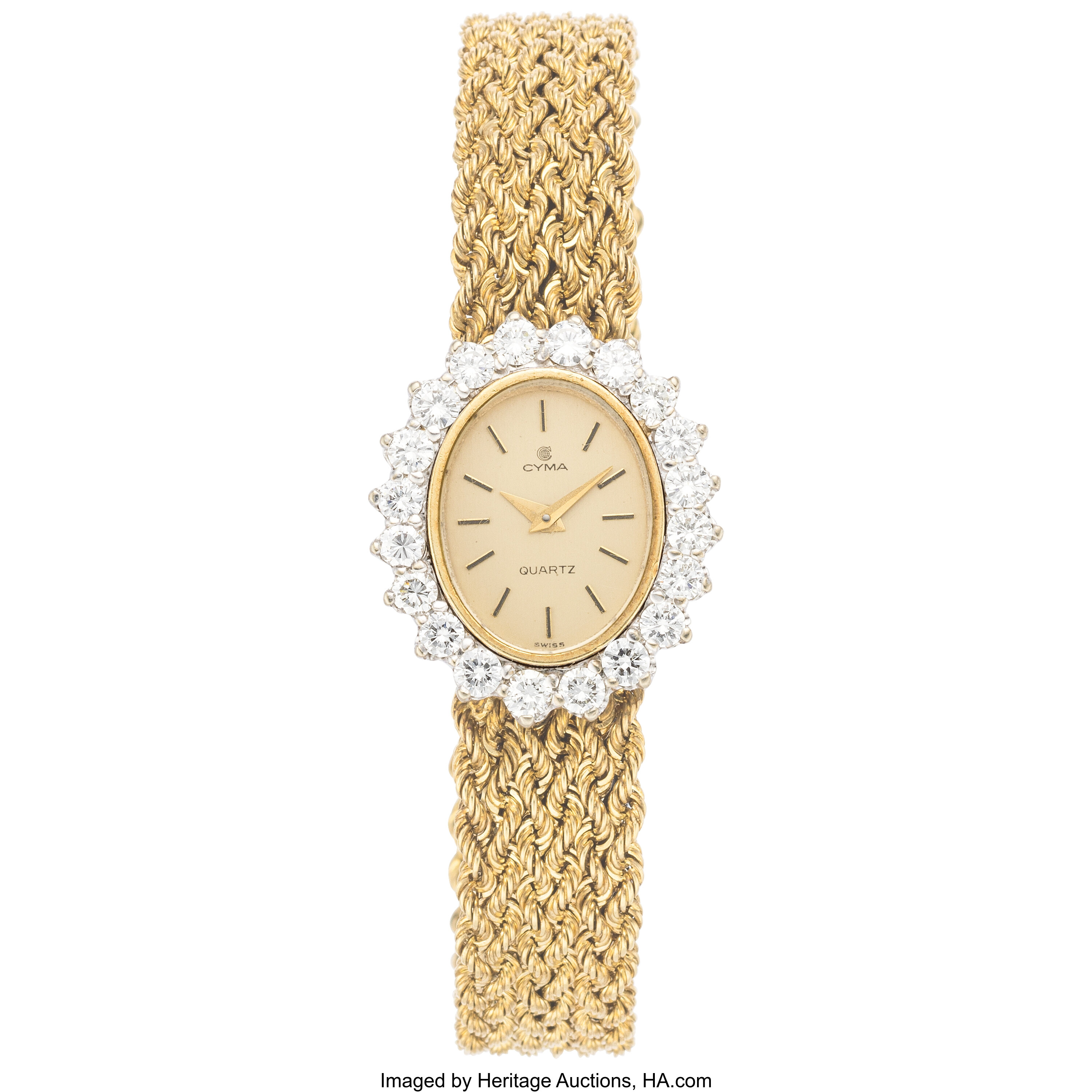 Cyma Diamond, Gold Watch. ... Estate Jewelry Watches | Lot #73049 ...
