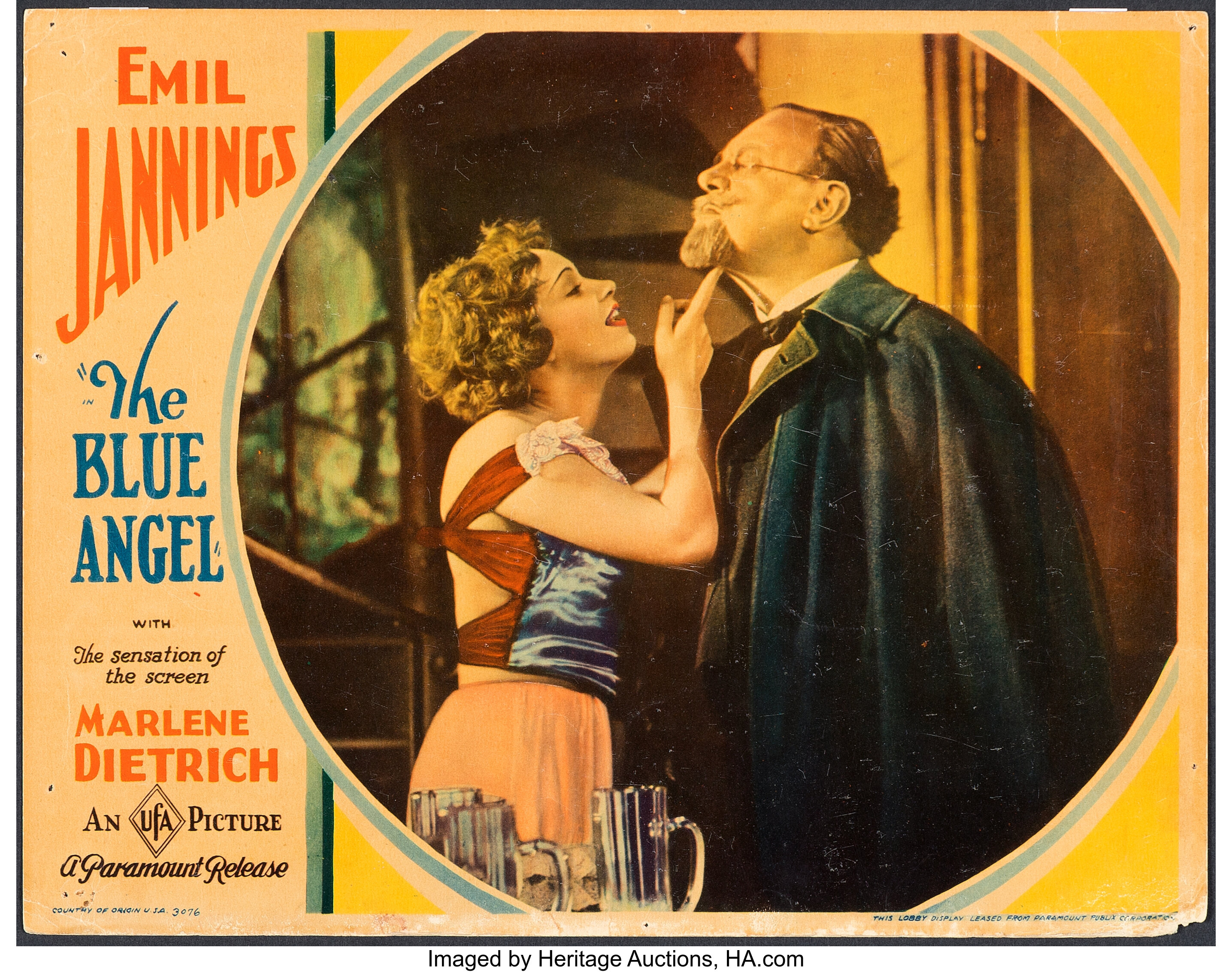 The Blue Angel (Paramount, 1930). Fine. Lobby Card (11" X 14").. | Lot ...