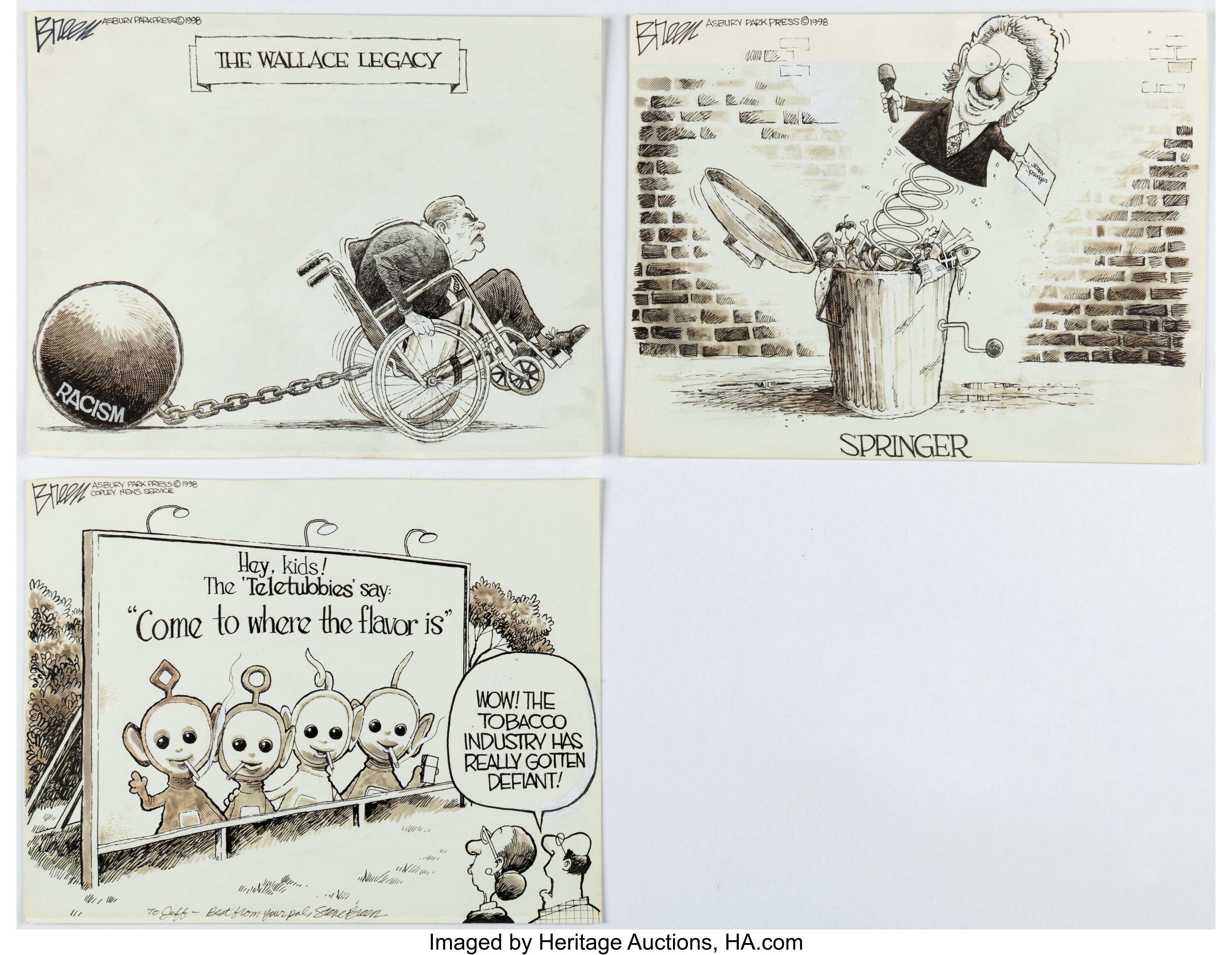 Steve Breen - Political Cartoon Illustrations Original Art Group of ...