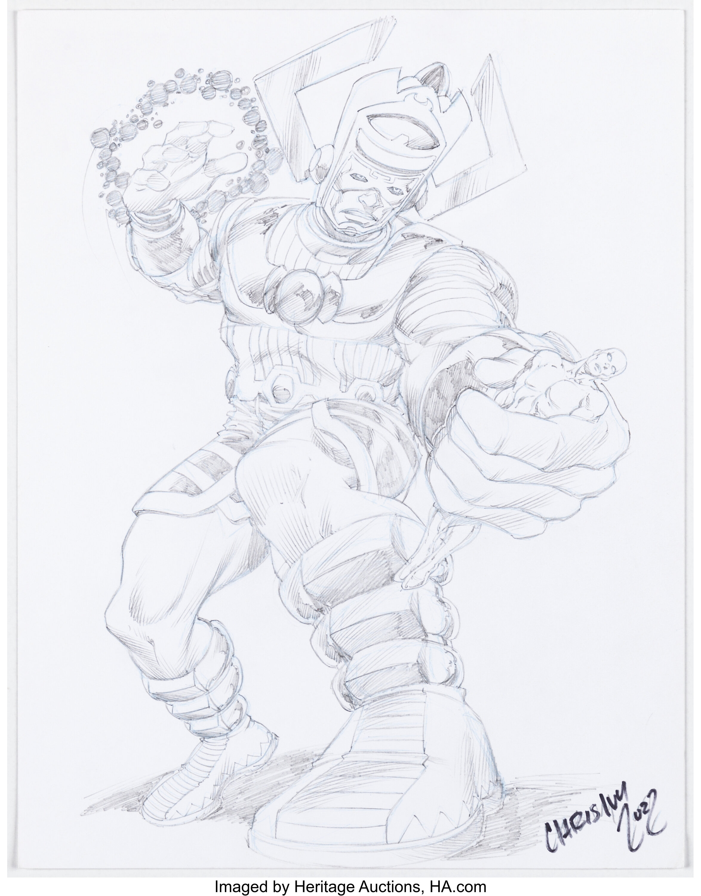 Chris Ivy - Galactus and Silver Surfer Specialty Illustration | Lot ...