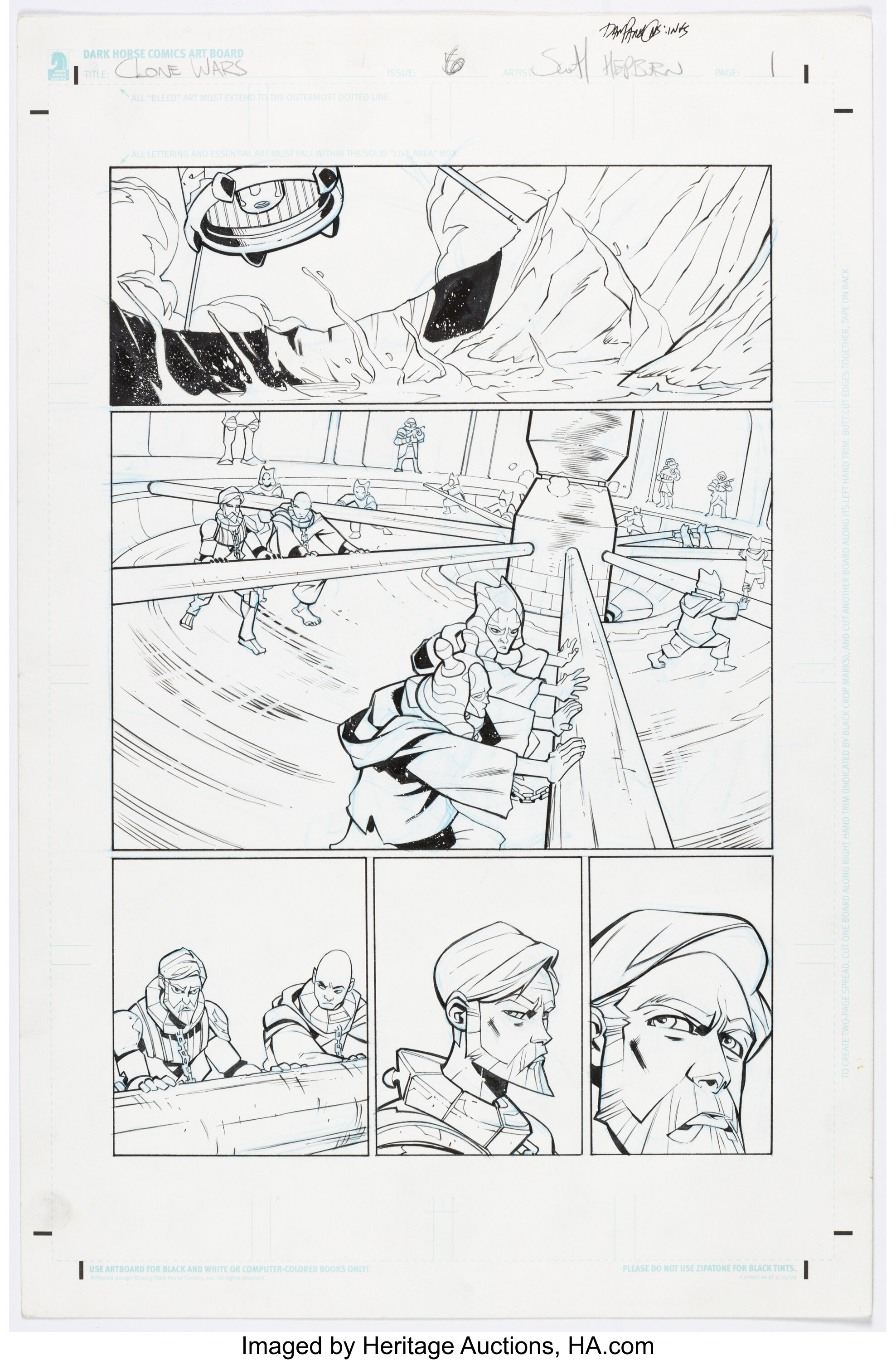 Scott Hepburn and Dan Parsons Star Wars The Clone Wars #6 Story | Lot ...