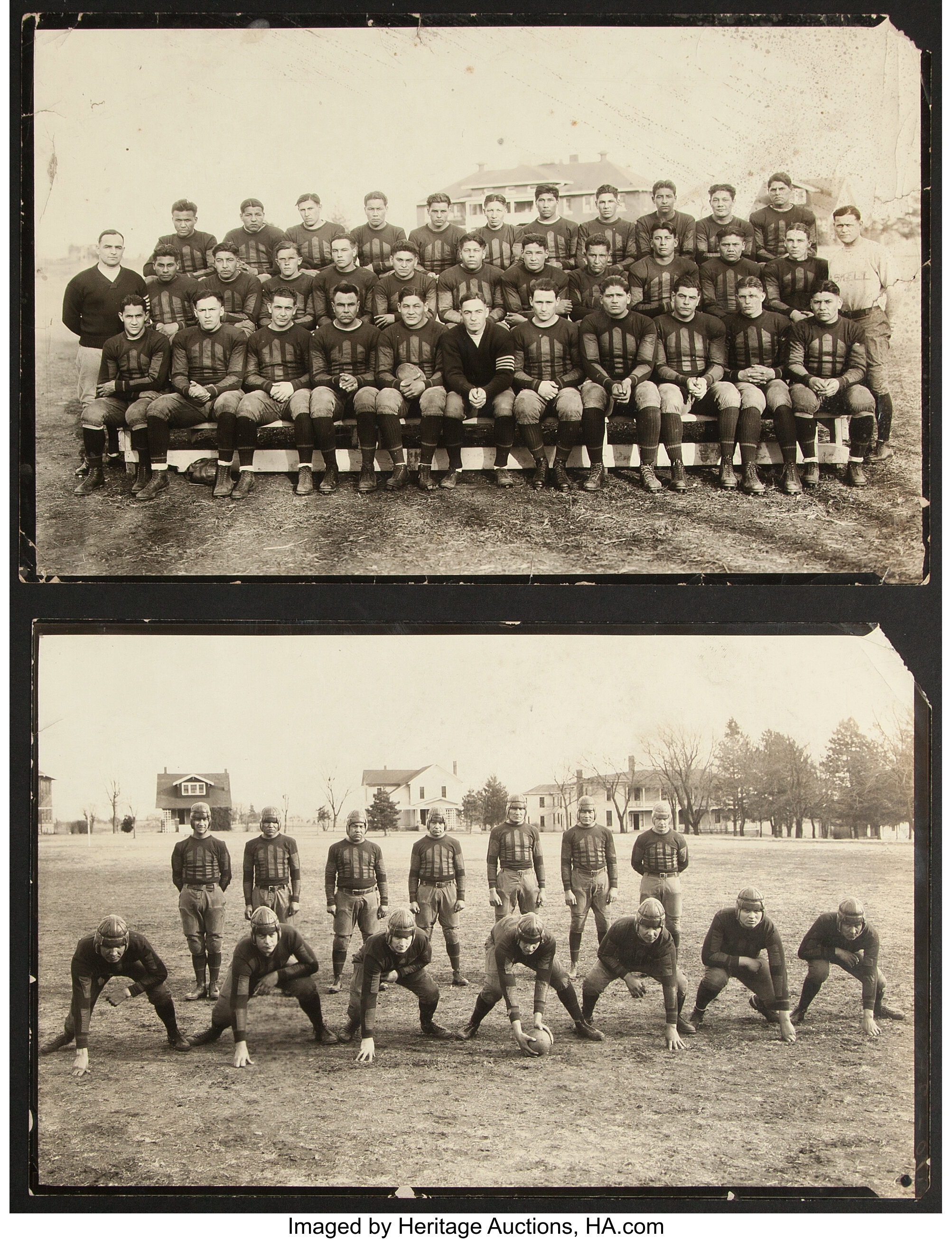 1920s Haskell Indian School Football Original Photographs, Lot of | Lot ...
