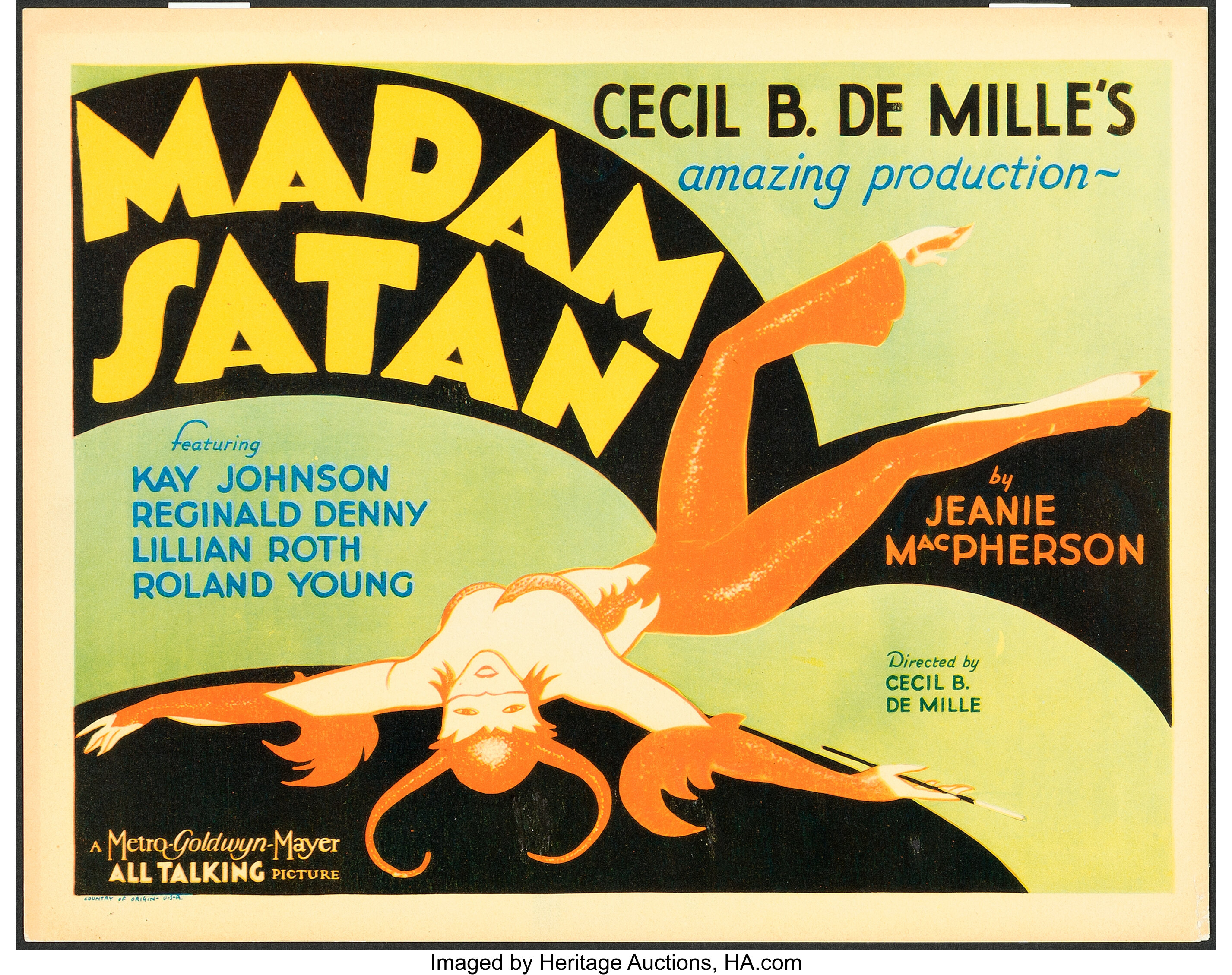 Madam Satan (MGM, 1930). Very Fine. Title Lobby Card (11" X 14 ...