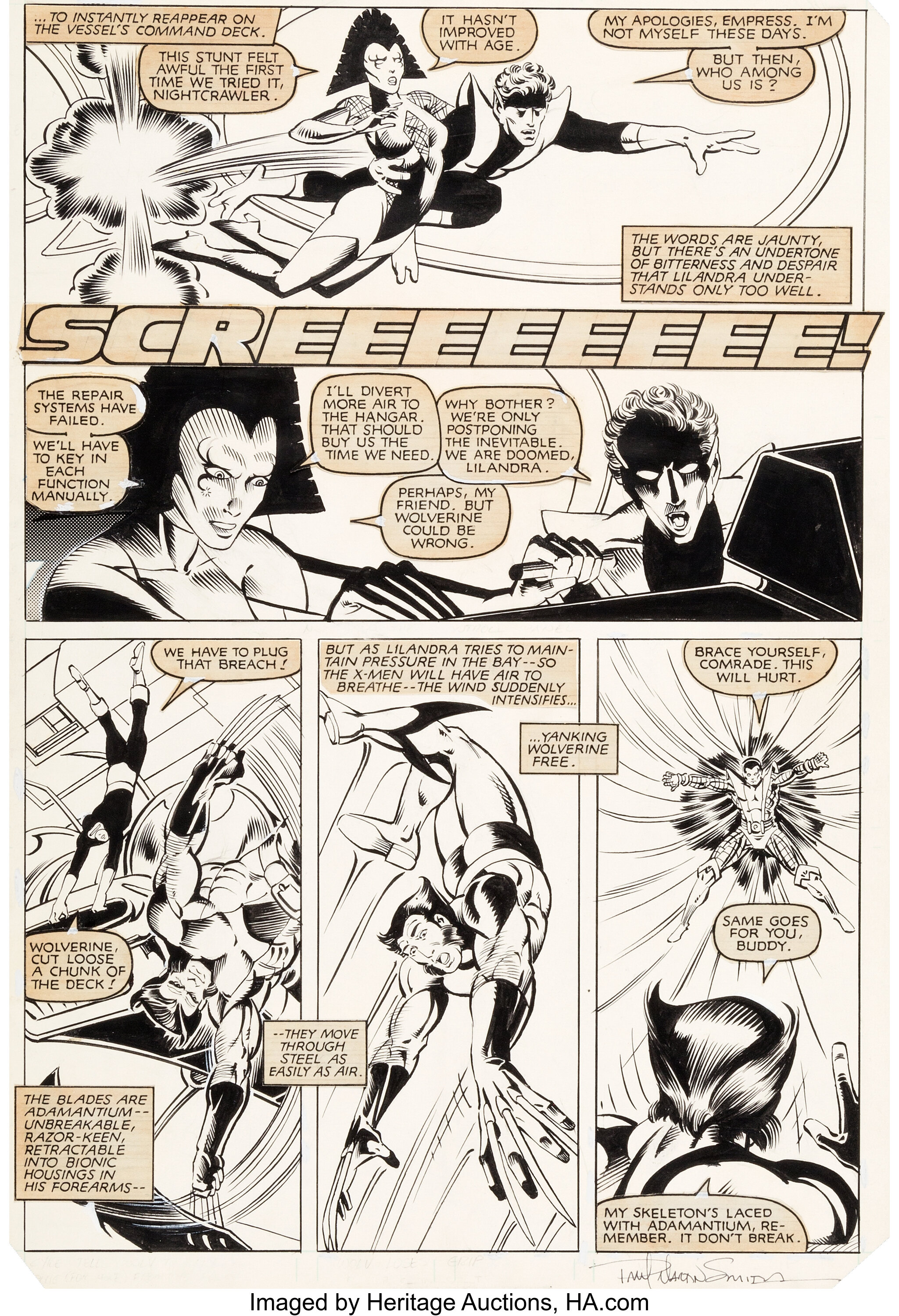 Paul Smith and Bob Wiacek The Uncanny X-Men #165 Story Page 3 | Lot ...