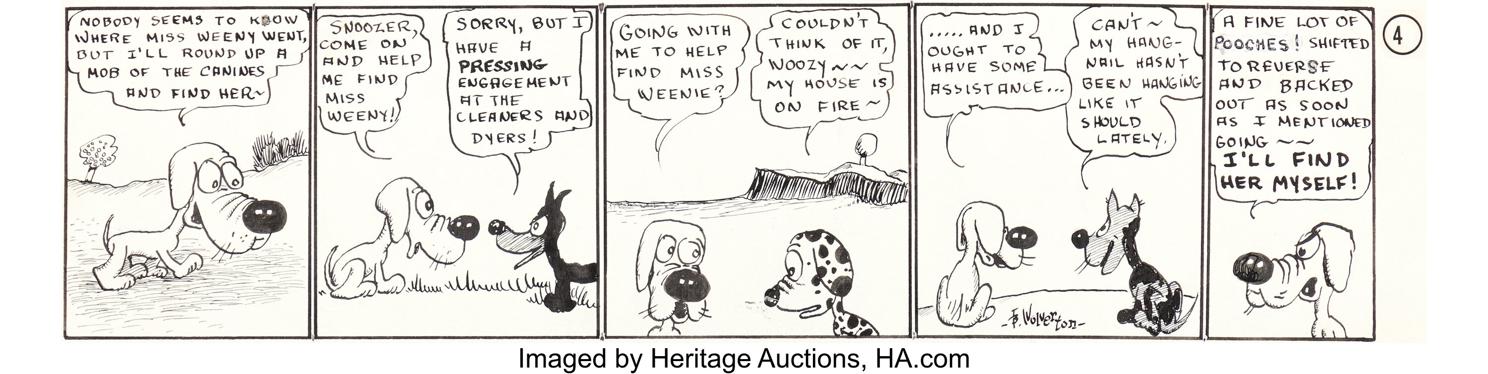 Basil Wolverton Woozy Woofer Comic Strip Unpublished Pilot Episode ...
