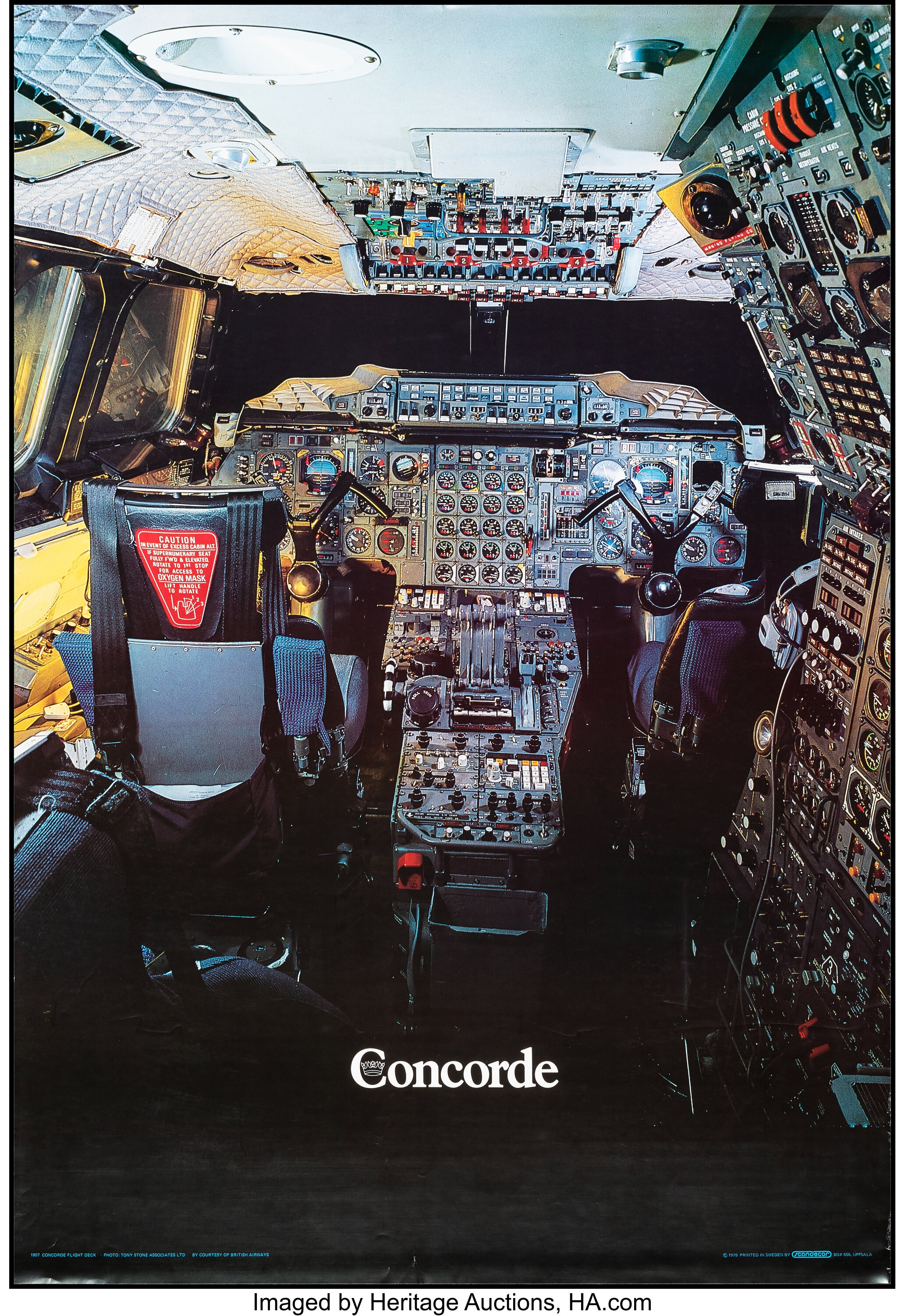 Concorde Aircraft (British Airways, 1979). Rolled, Very Fine+. | Lot ...