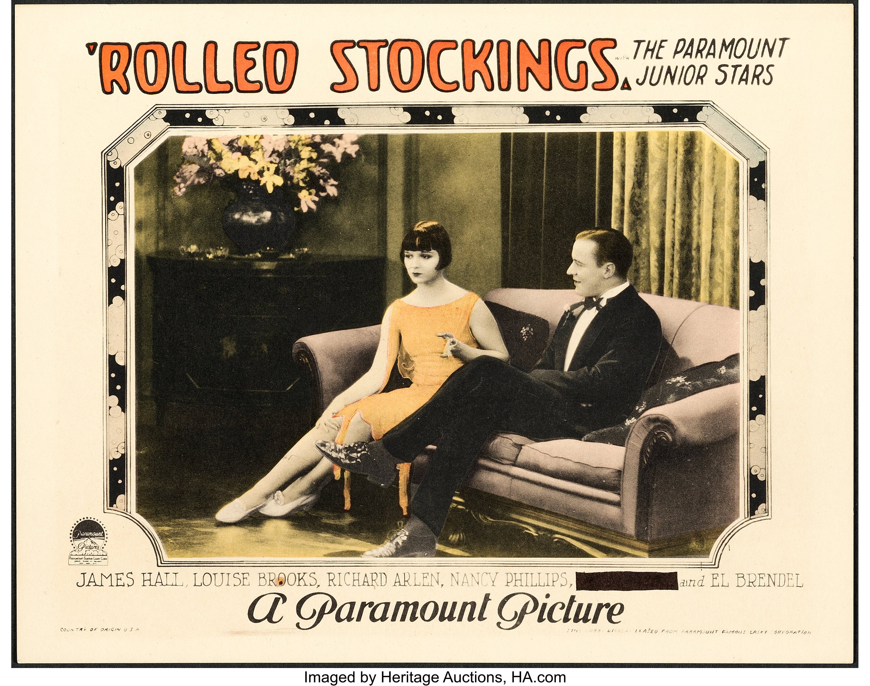Rolled Stockings (Paramount, 1927). Very Fine. Lobby Card (11" X | Lot ...