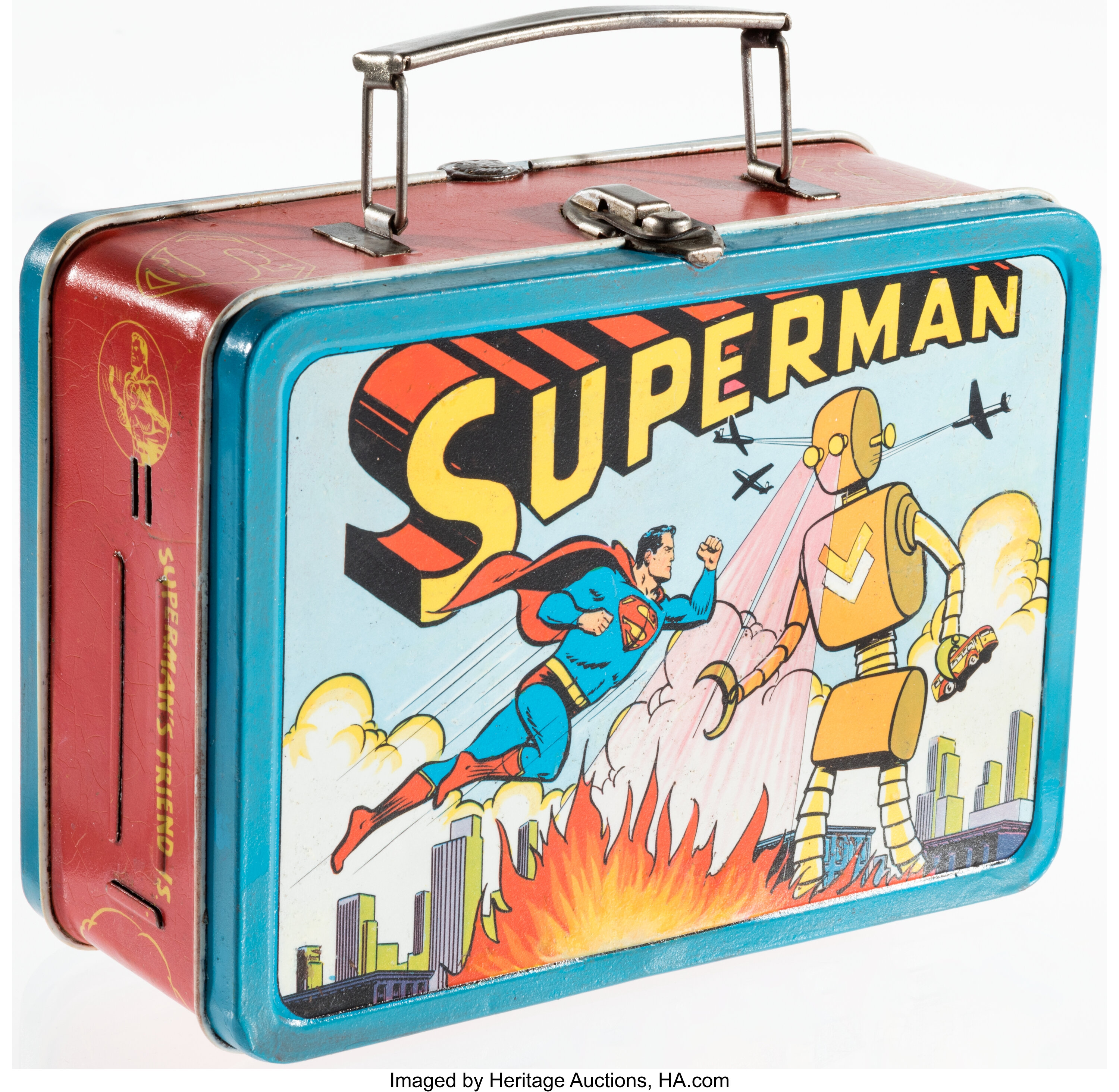 Superman Lunch Box (Universal, 1954).... Memorabilia Lunch Boxes | Lot ...