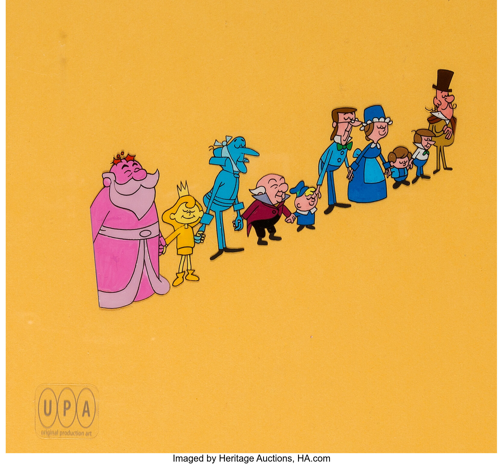 Mister Magoo's Christmas Carol 10-Character Production Cel (UPA, | Lot ...