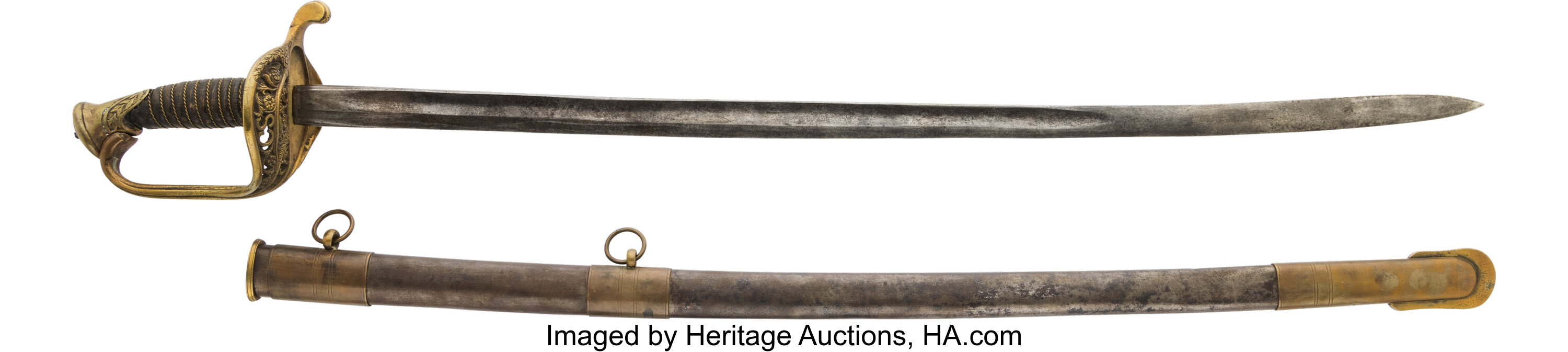 Confederate Field Officers' Sword, Maker Unknown.. ... Edged | Lot ...