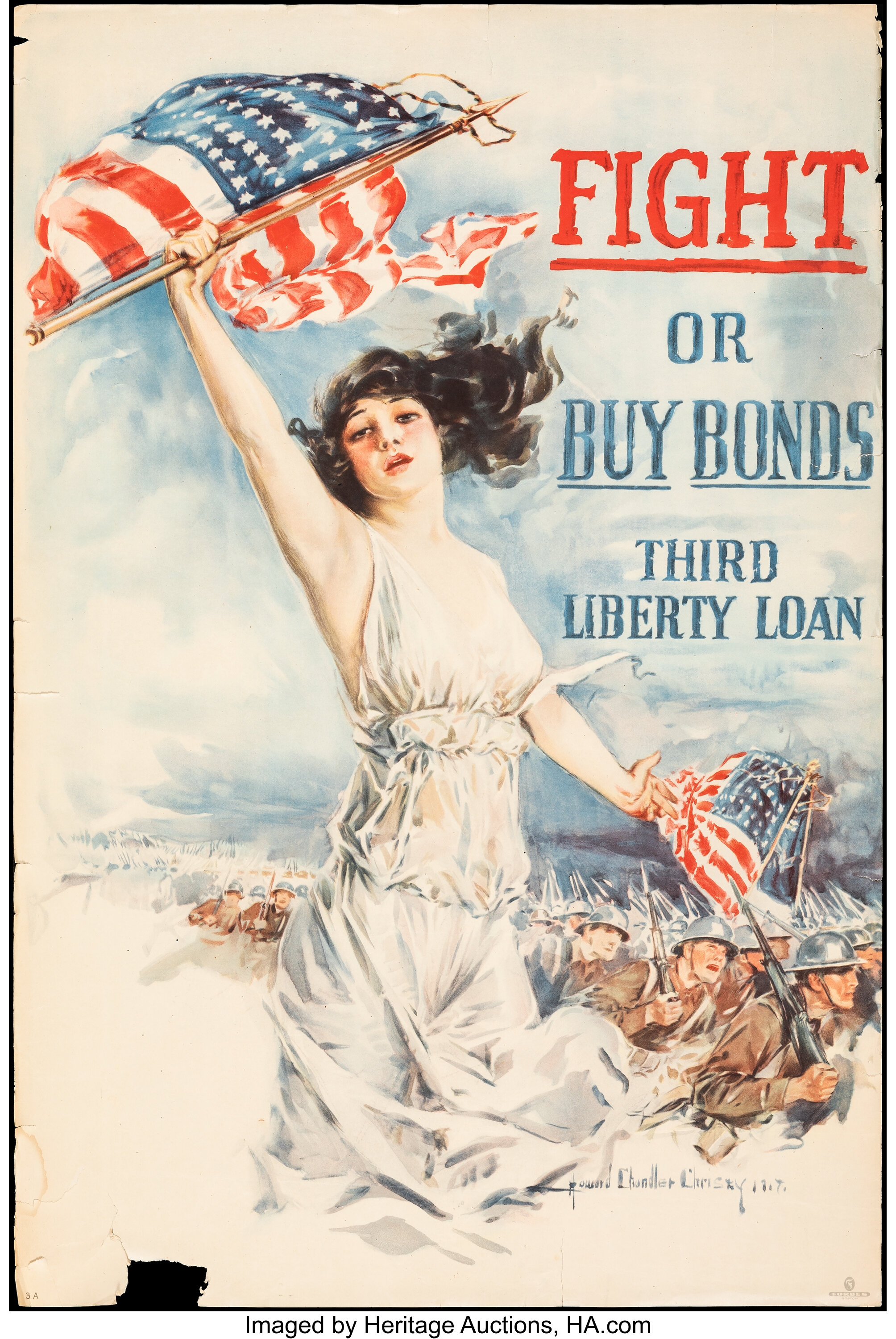 World War I Propaganda (1917). Rolled, Fine+. Third Liberty Loan | Lot ...
