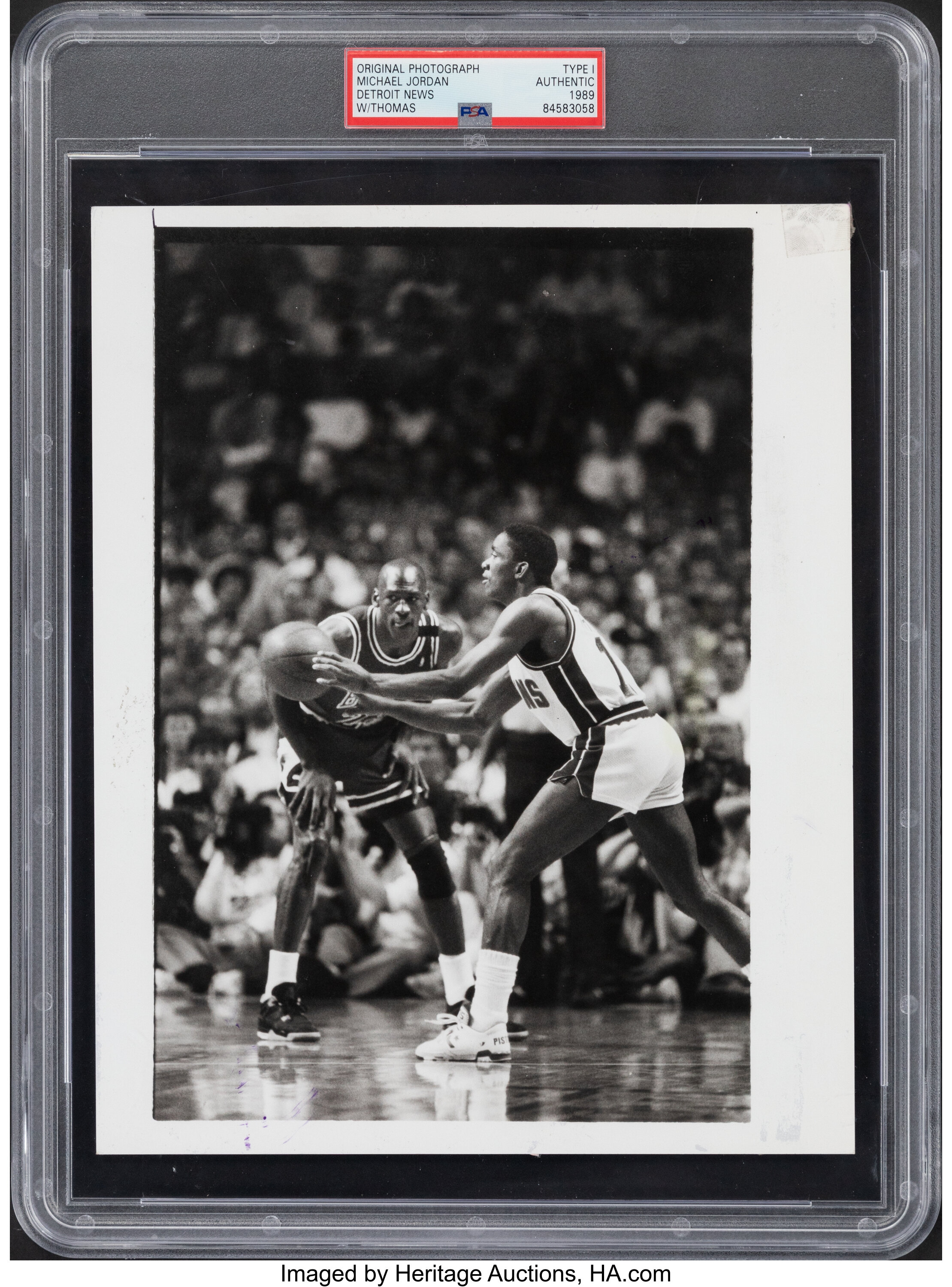 1989 Michael Jordan & Isiah Thomas Original Photograph by David | Lot ...
