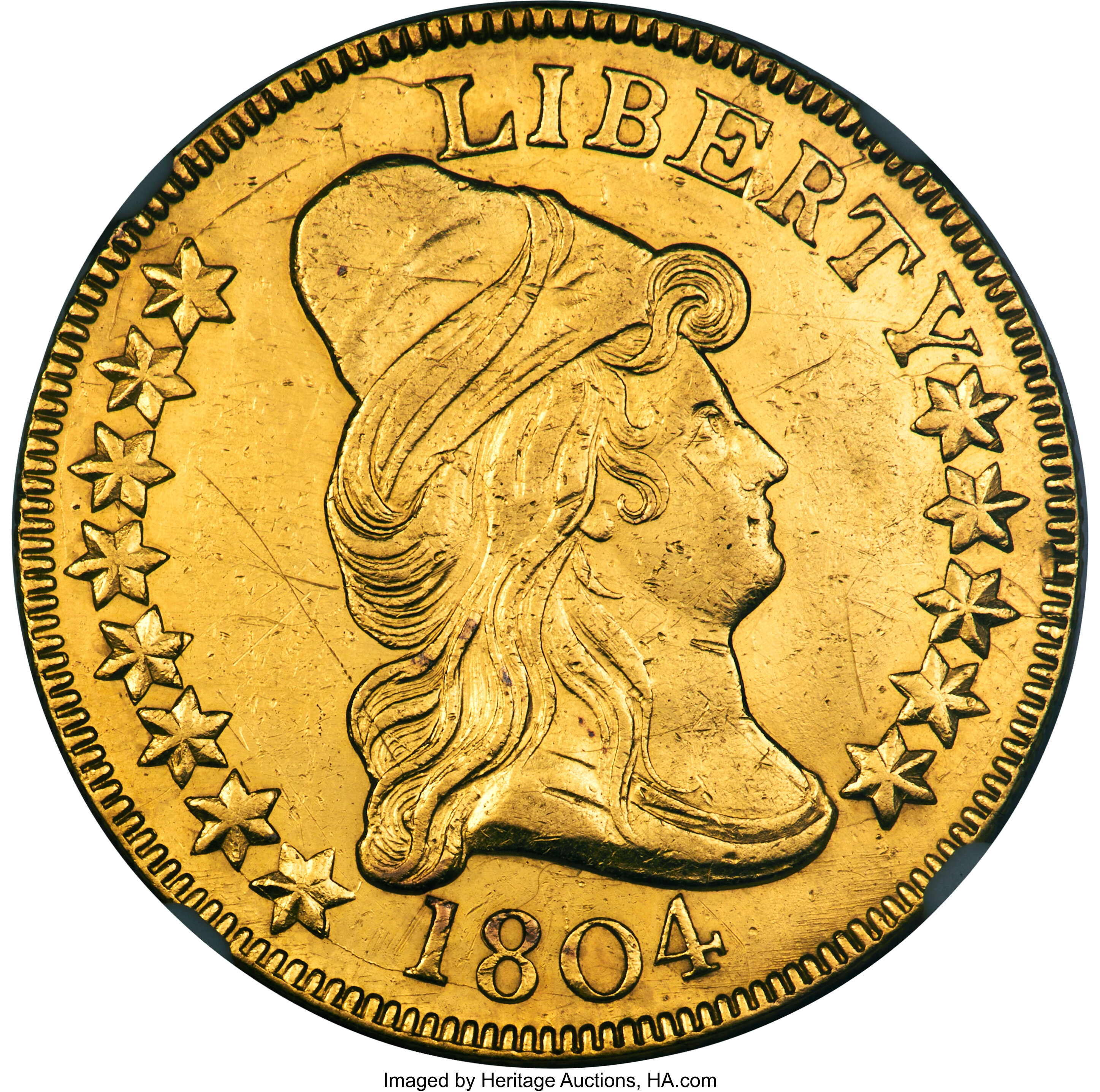 1804 $10 Crosslet 4, BD-1, High R.4 -- Repaired, Cleaned -- NGC | Lot ...